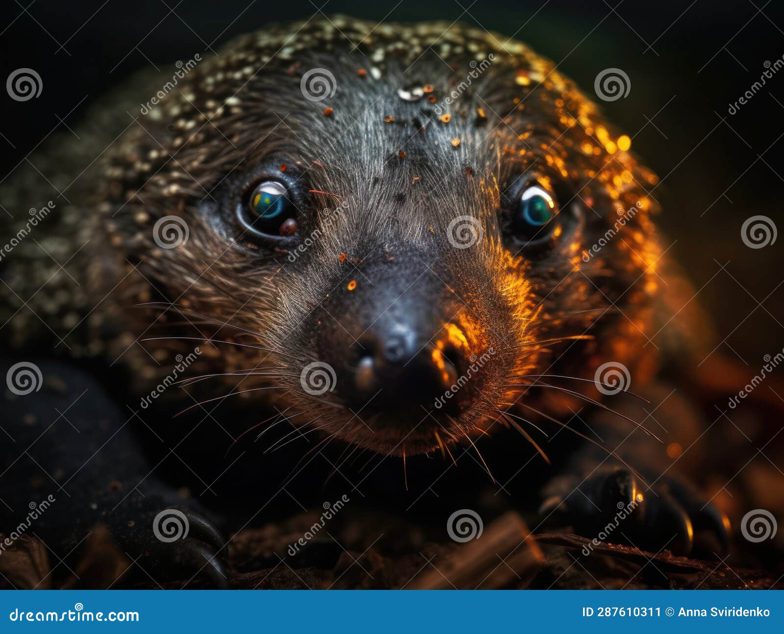 Mole Portrait Created with Generative AI Technology Stock Image - Image ...