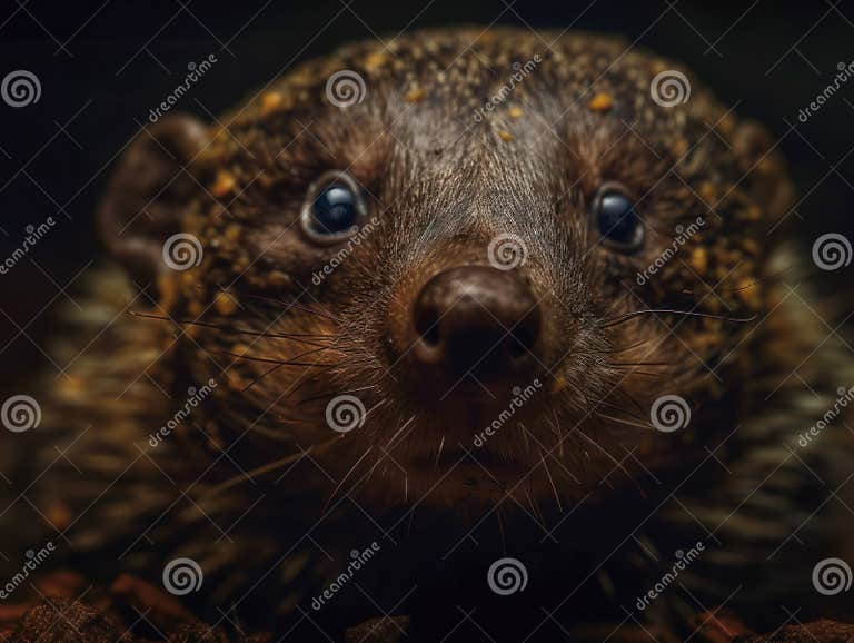 Mole Portrait Created with Generative AI Technology Stock Image - Image ...