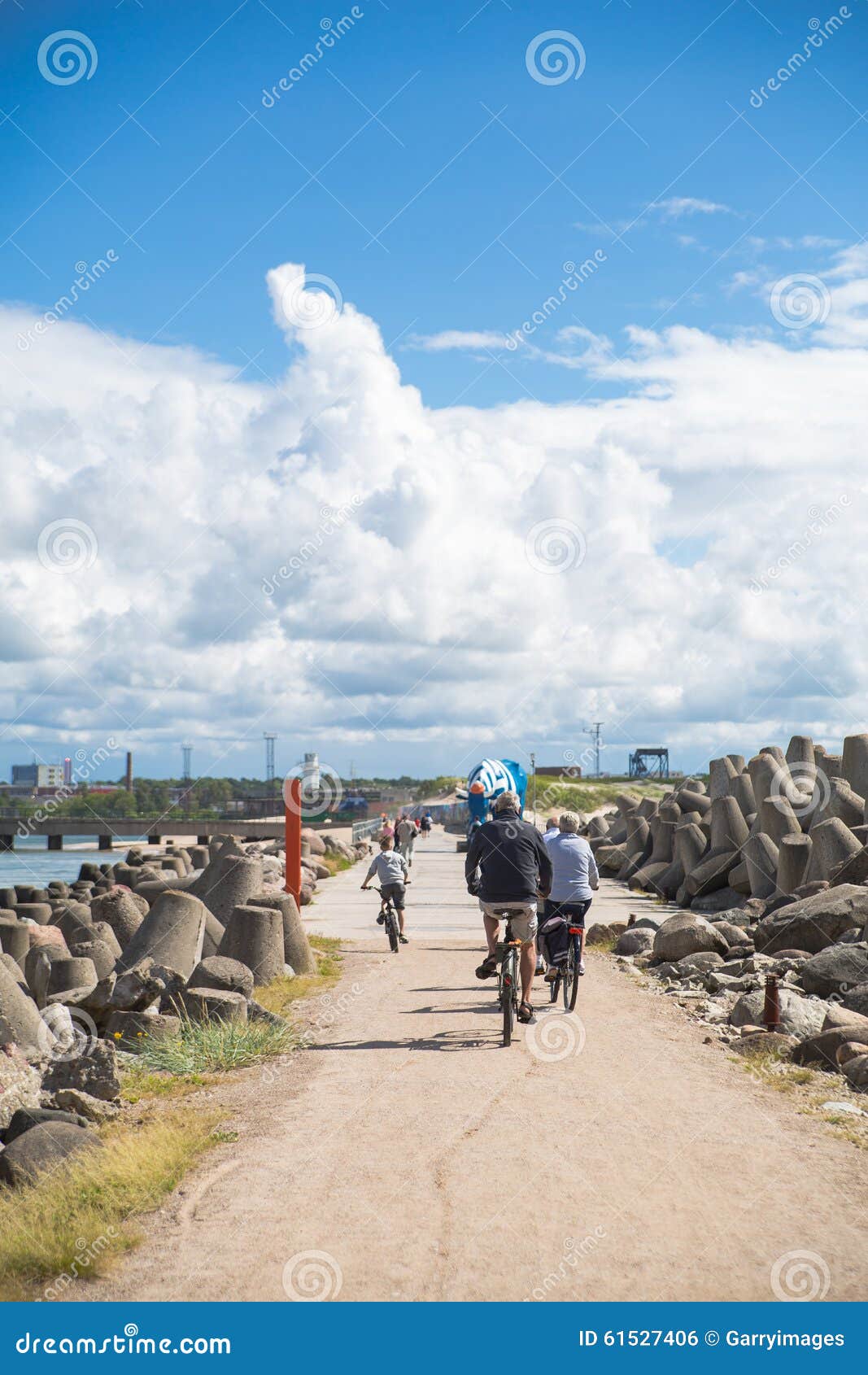 Mole Road with Tourists in Summer. Stock Photo - Image of latvia, coast ...