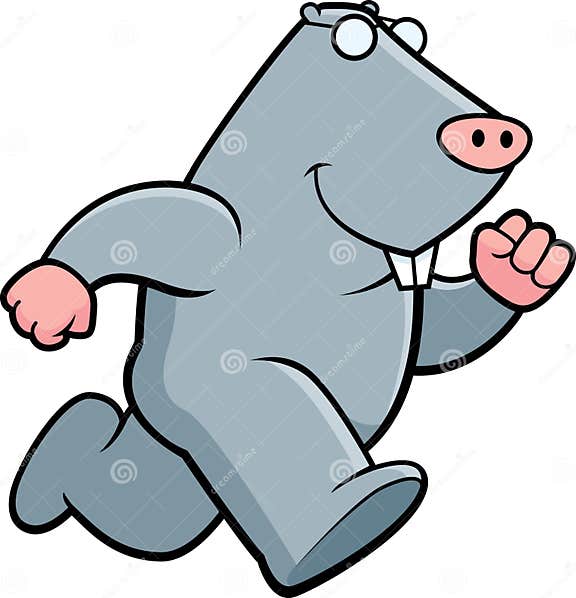 Mole Running stock vector. Illustration of animal, smiling - 14016211