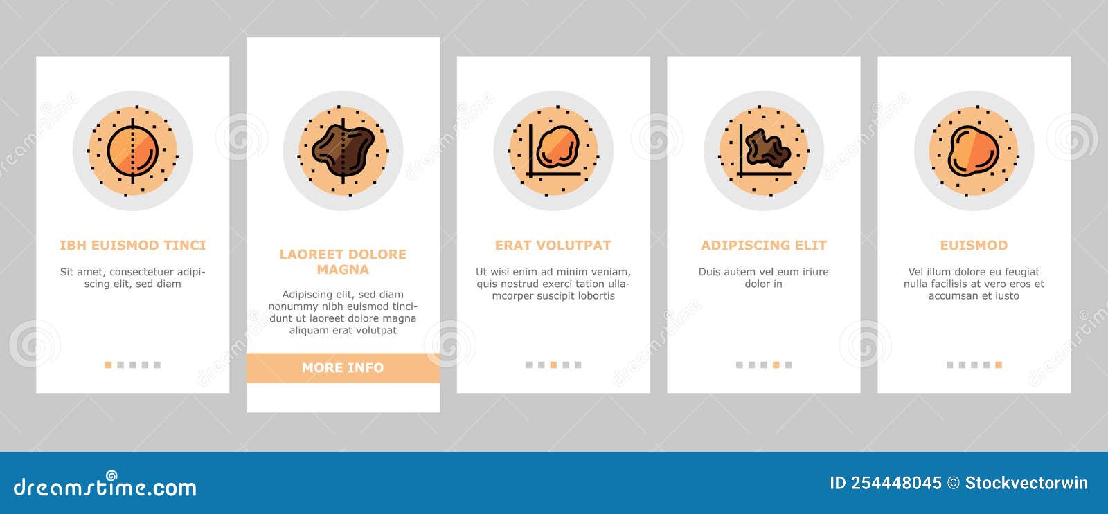 Mole Skin Problem and Disease Onboarding Icons Set Vector Stock Vector ...