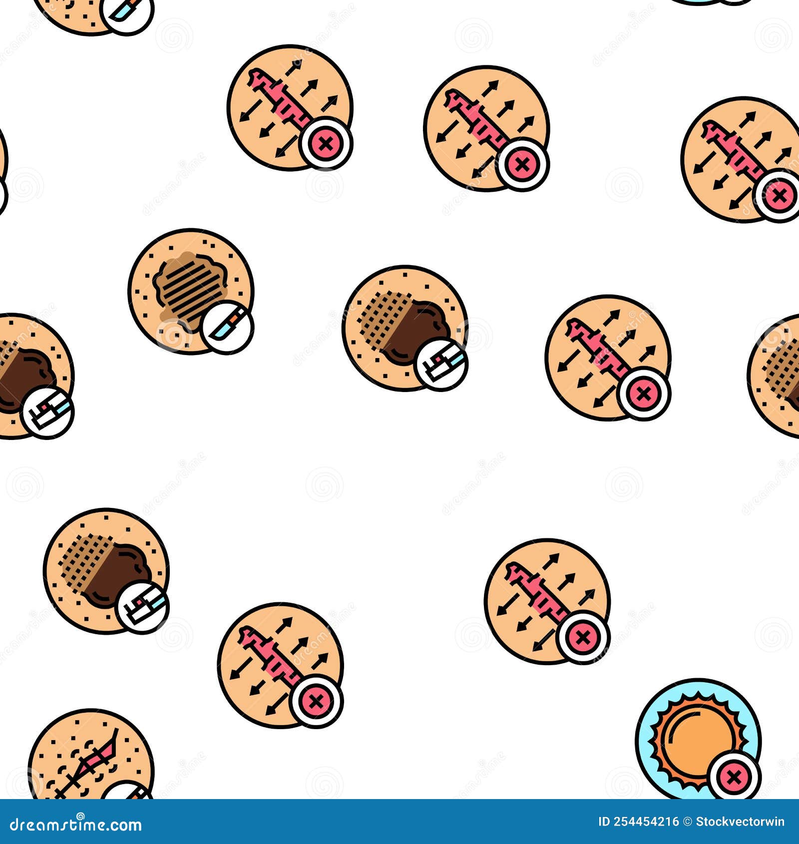 Mole Skin Problem and Disease Vector Seamless Pattern Stock Vector ...
