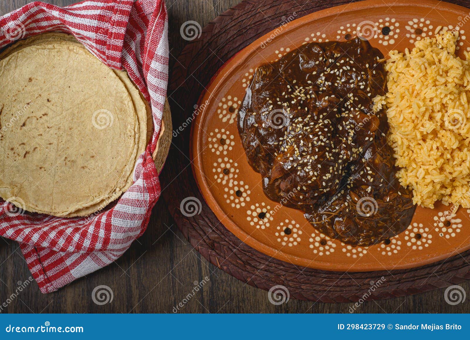 Mole, Typical Mexican Food. Traditional Mexican Dish Stock Image ...