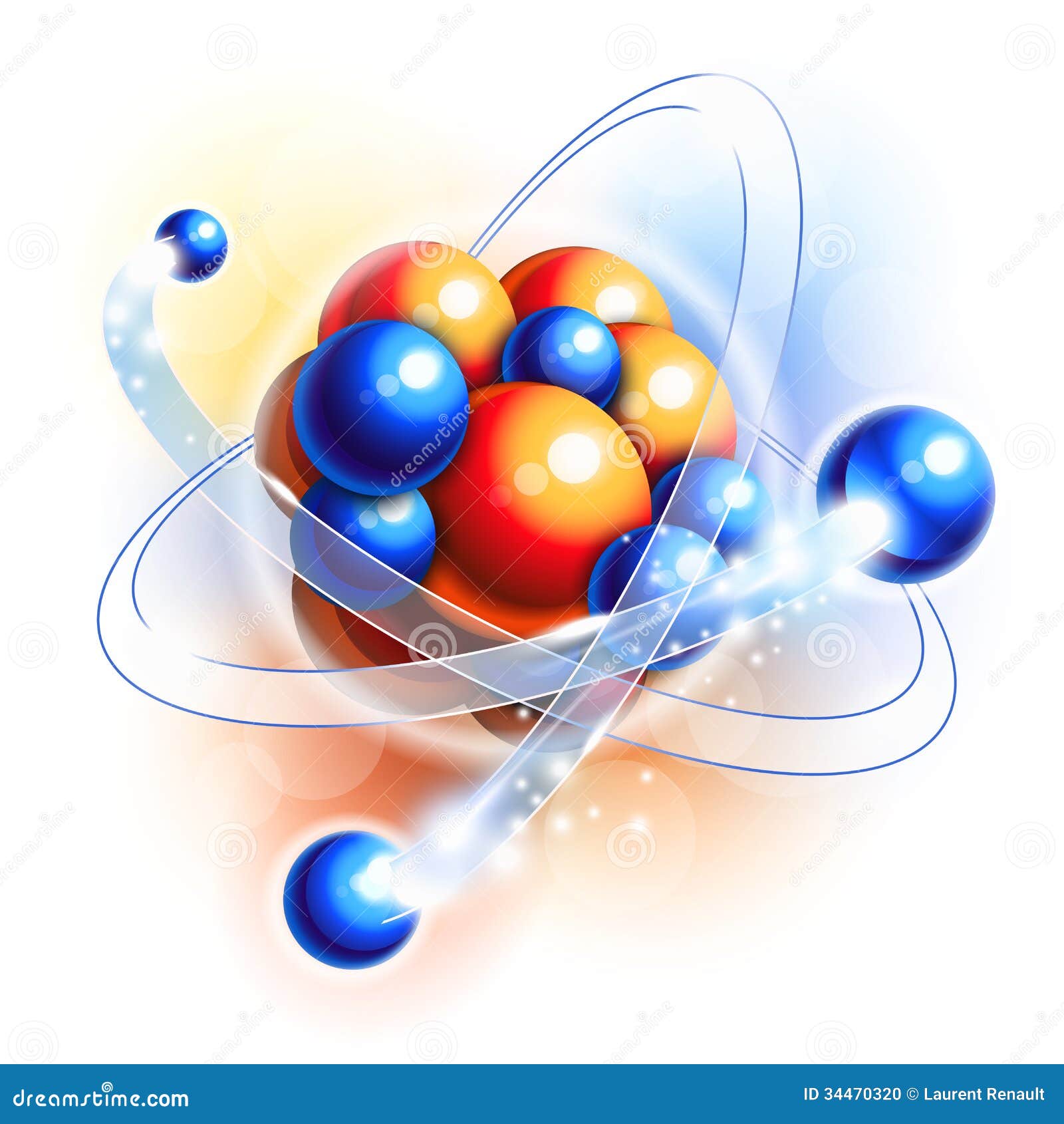 Molecola, Atomi E Particelle Illustrazione Vettoriale - Illustrazione ...