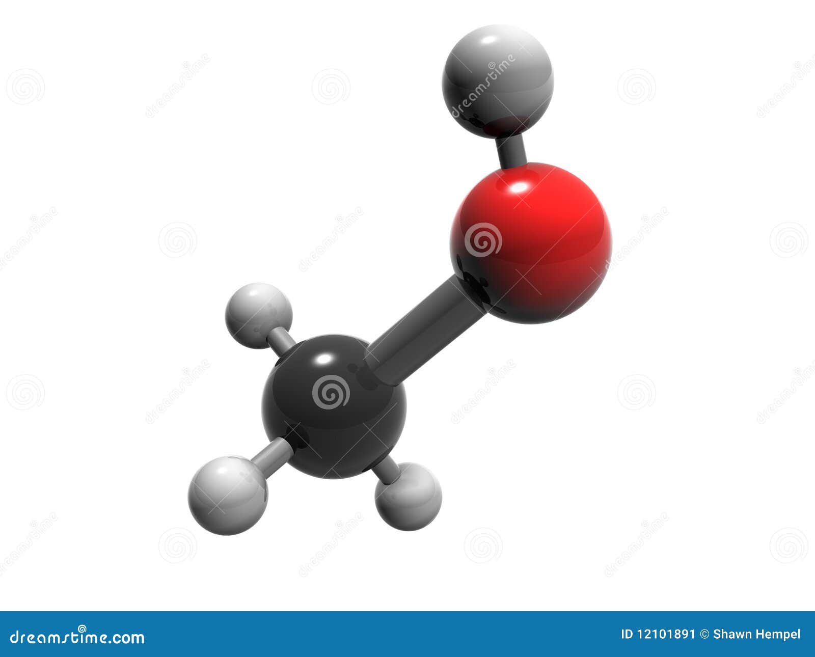 Molecola del metanolo illustrazione di stock. Illustrazione di ...