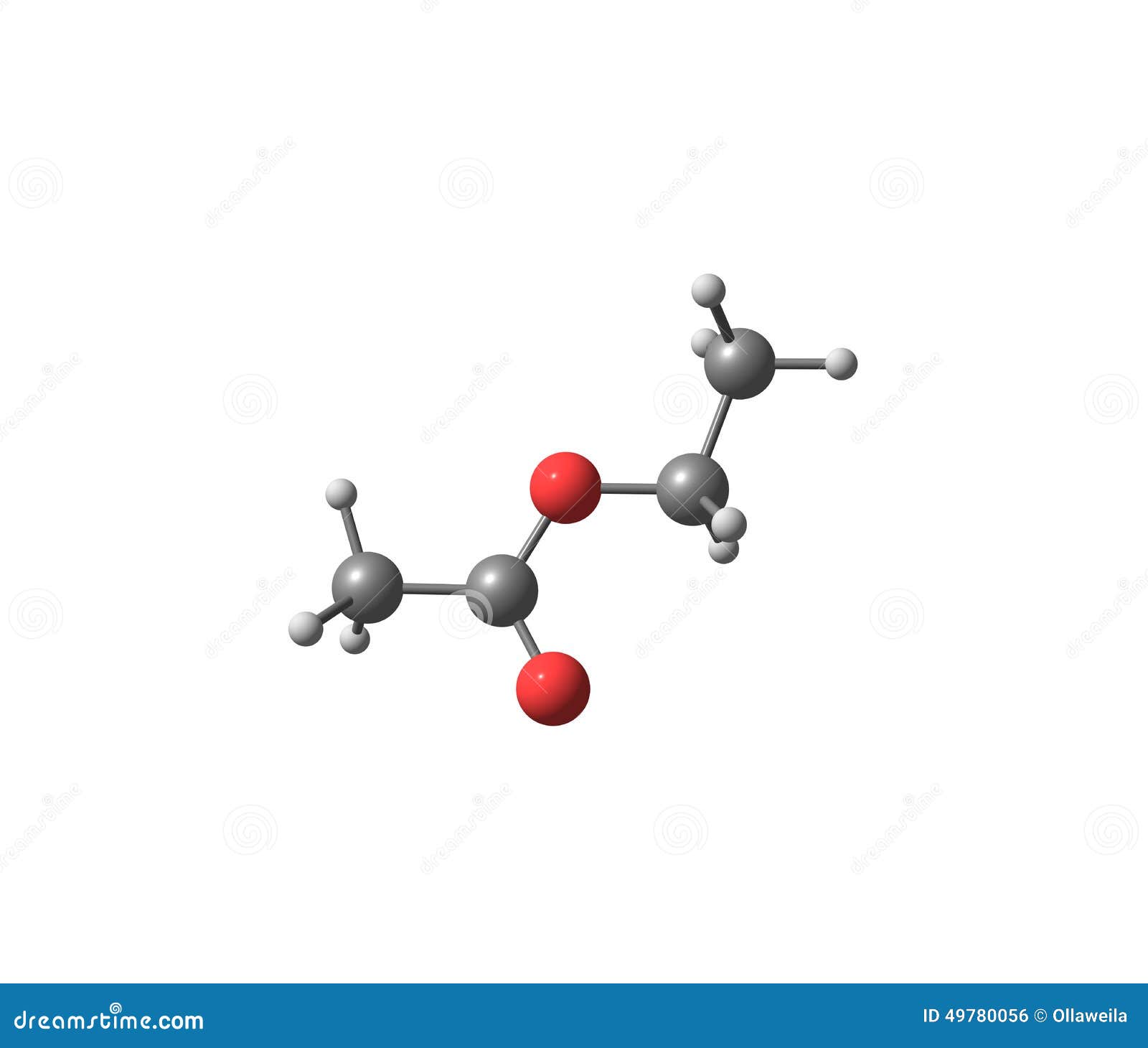 Molecola Dell'acetato Di Etile Isolata Su Bianco Illustrazione di Stock ...