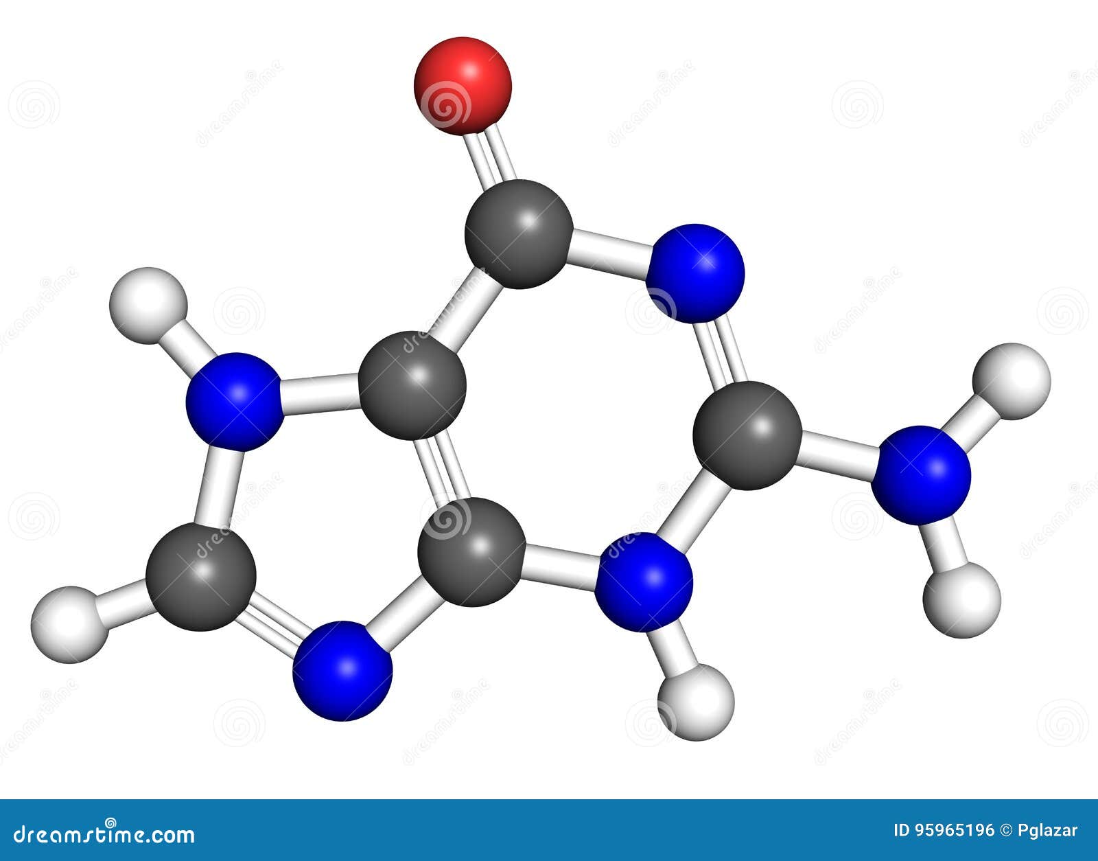 Molecola della guanina illustrazione di stock. Illustrazione di base ...