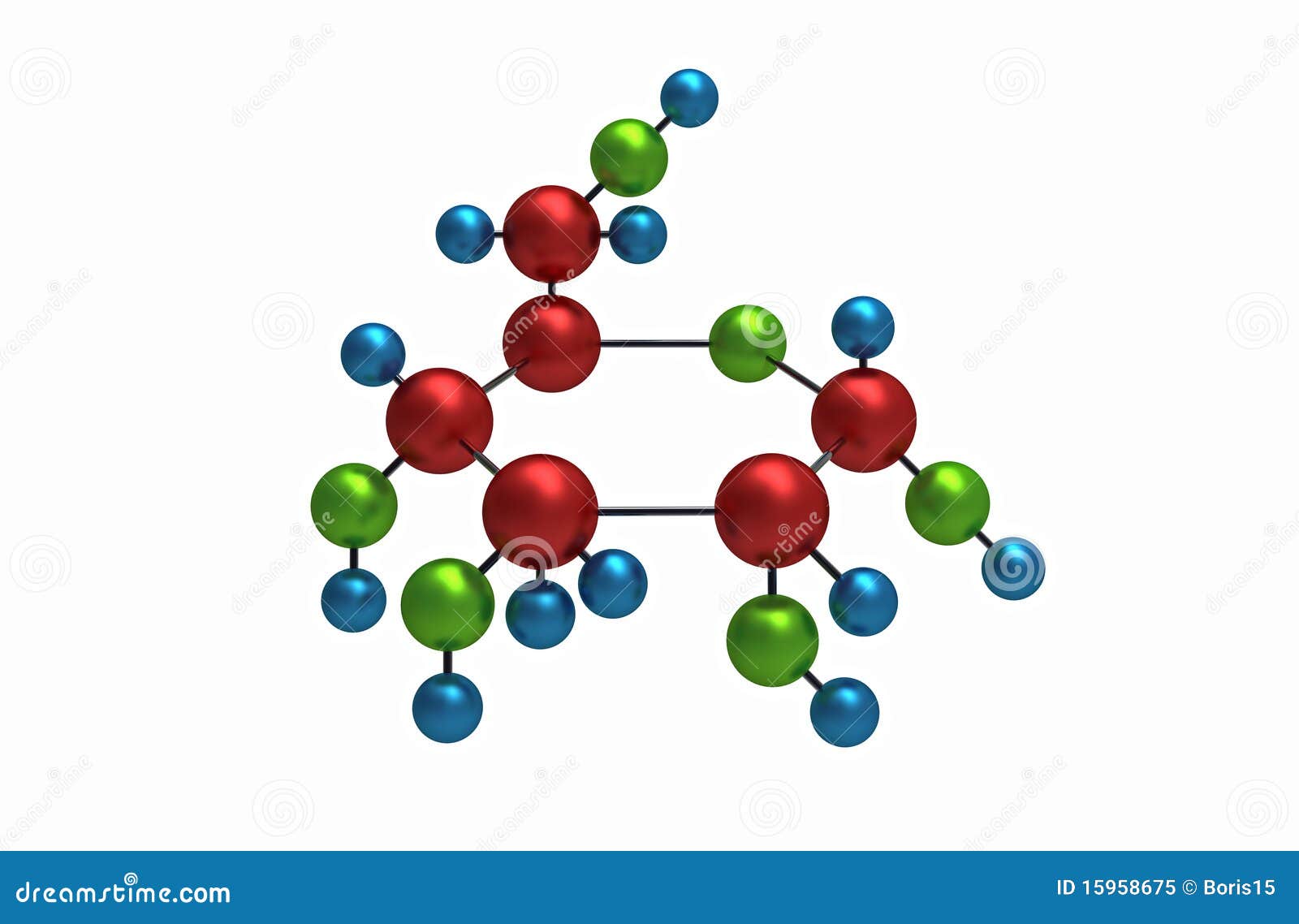 Molecola di glucosio illustrazione di stock. Illustrazione di isolato ...