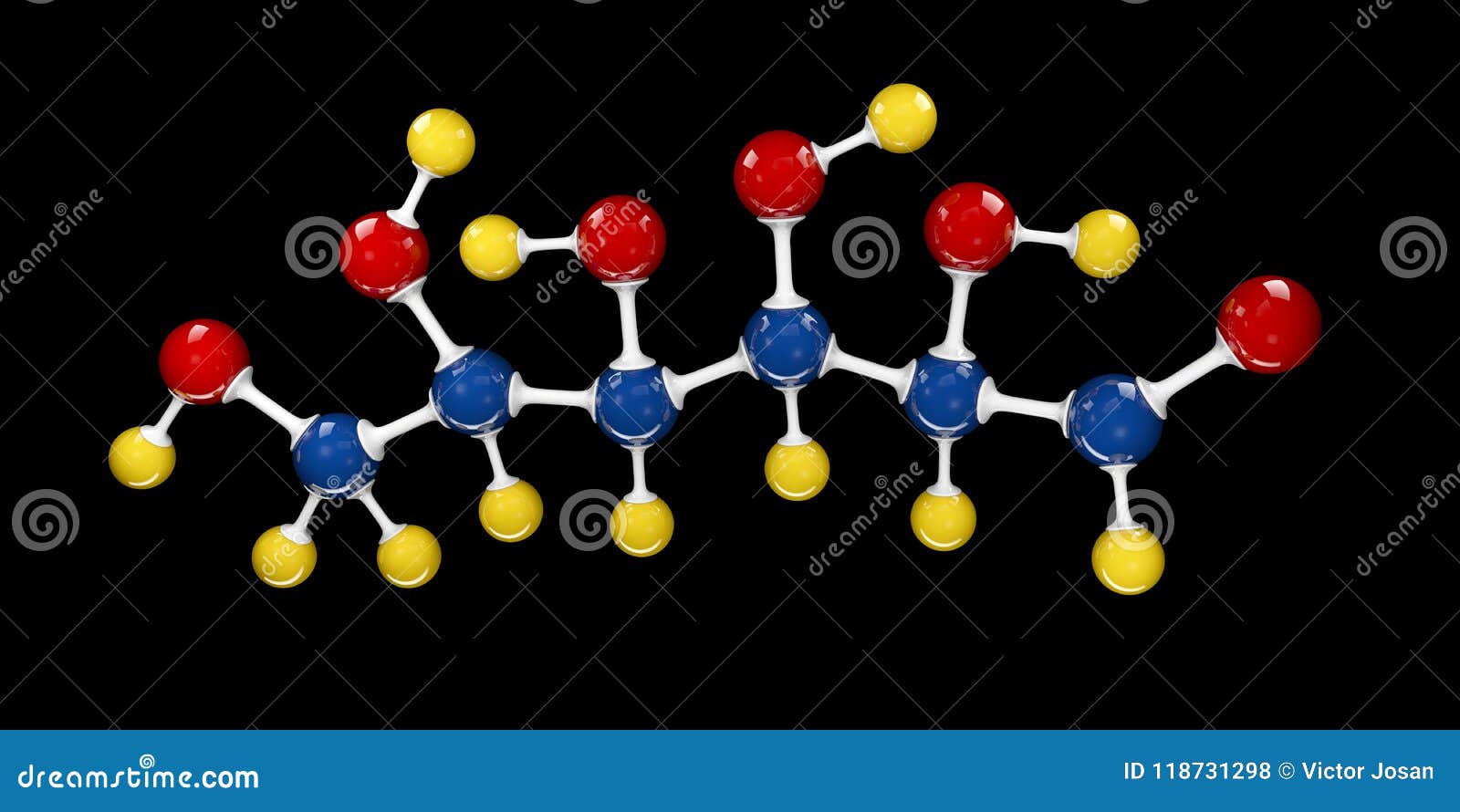 Molecola Di Glucosio, Formula Molecolare C6H12O6 Illustrazione 3D ...