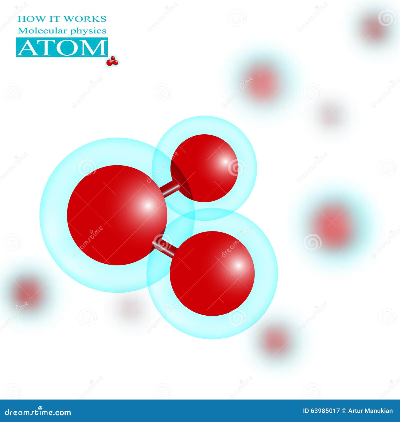 Moleculair Fysica Rood Atoom Vector Illustratie - Illustration of ...