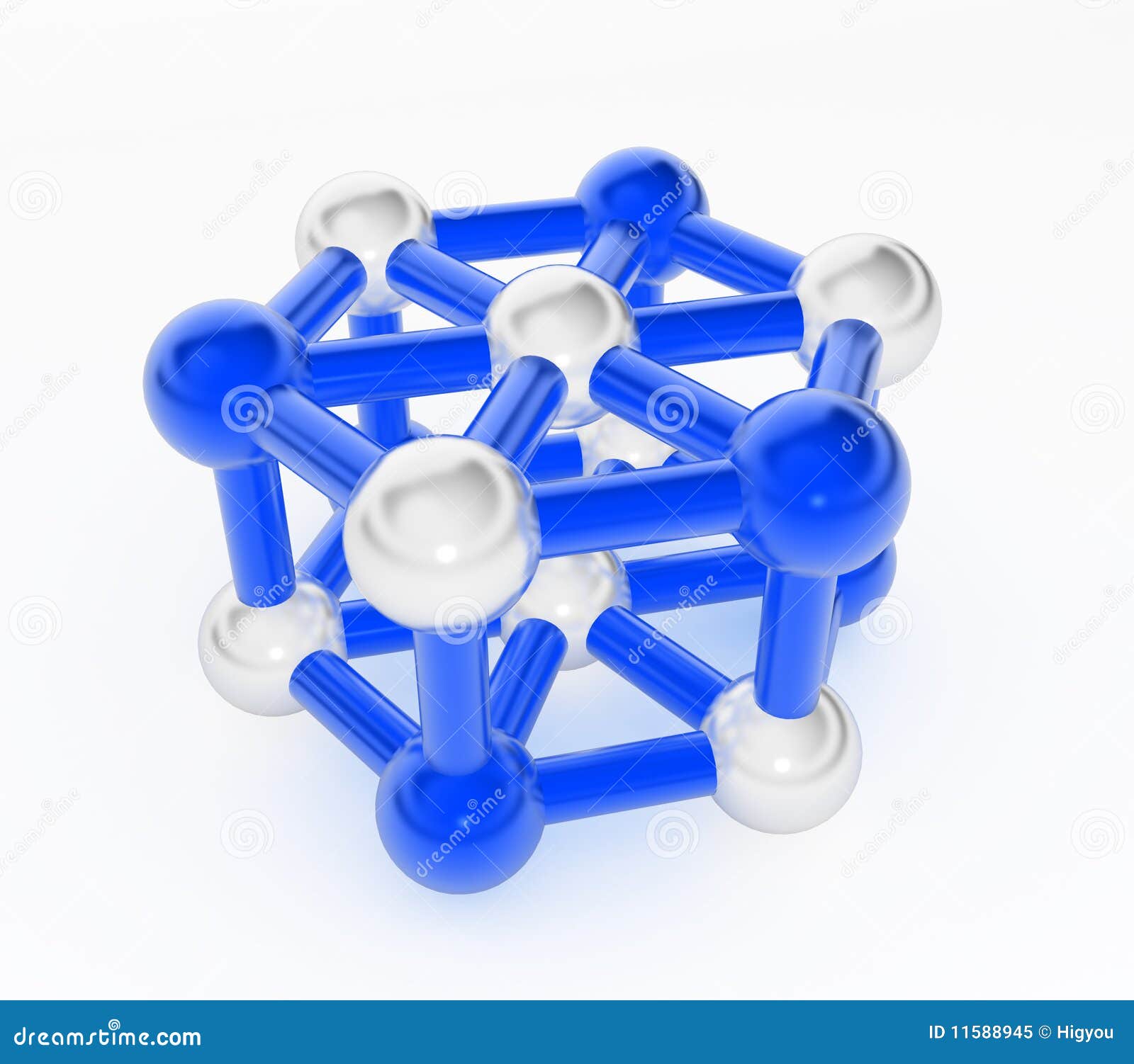 Moleculair Model, Hexagonaal Kristal Stock Illustratie - Illustration ...