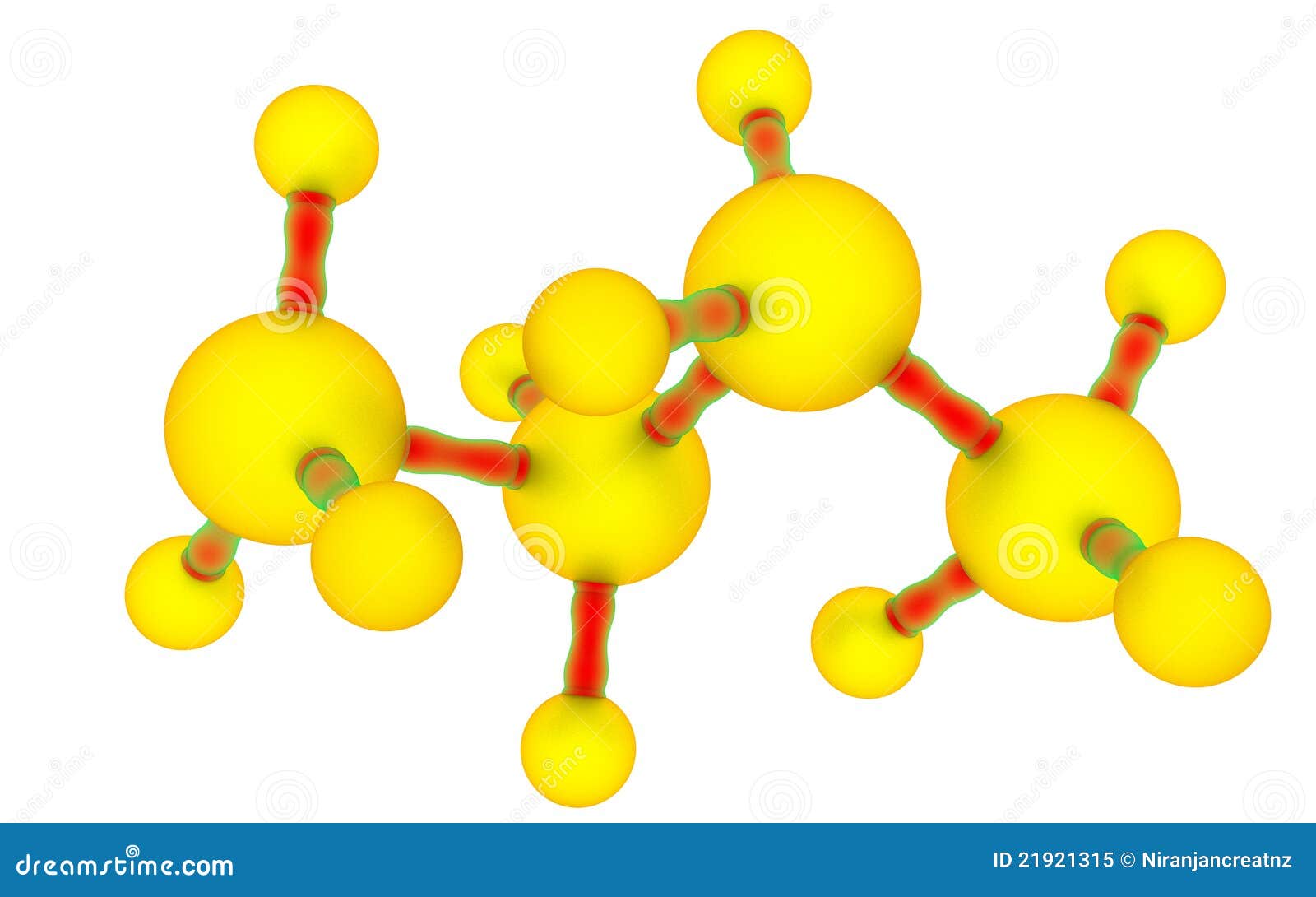 Moleculair Model Van Butaan Stock Illustratie - Illustration of ...