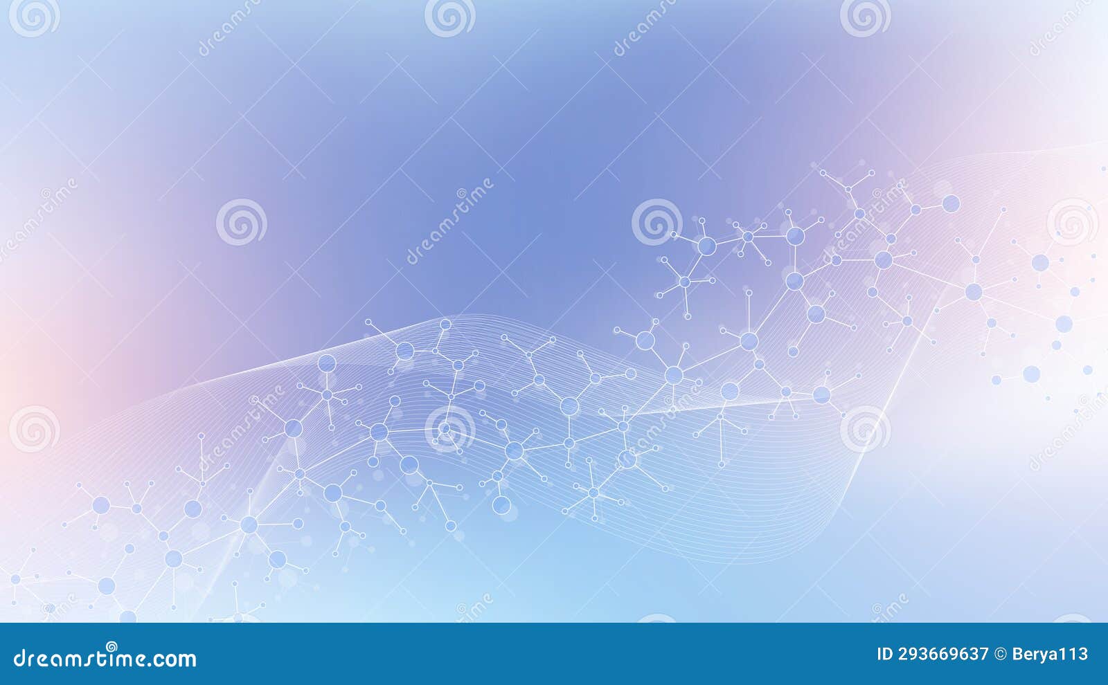 Molecular Abstract Structure Background. Scientific Illustration with ...