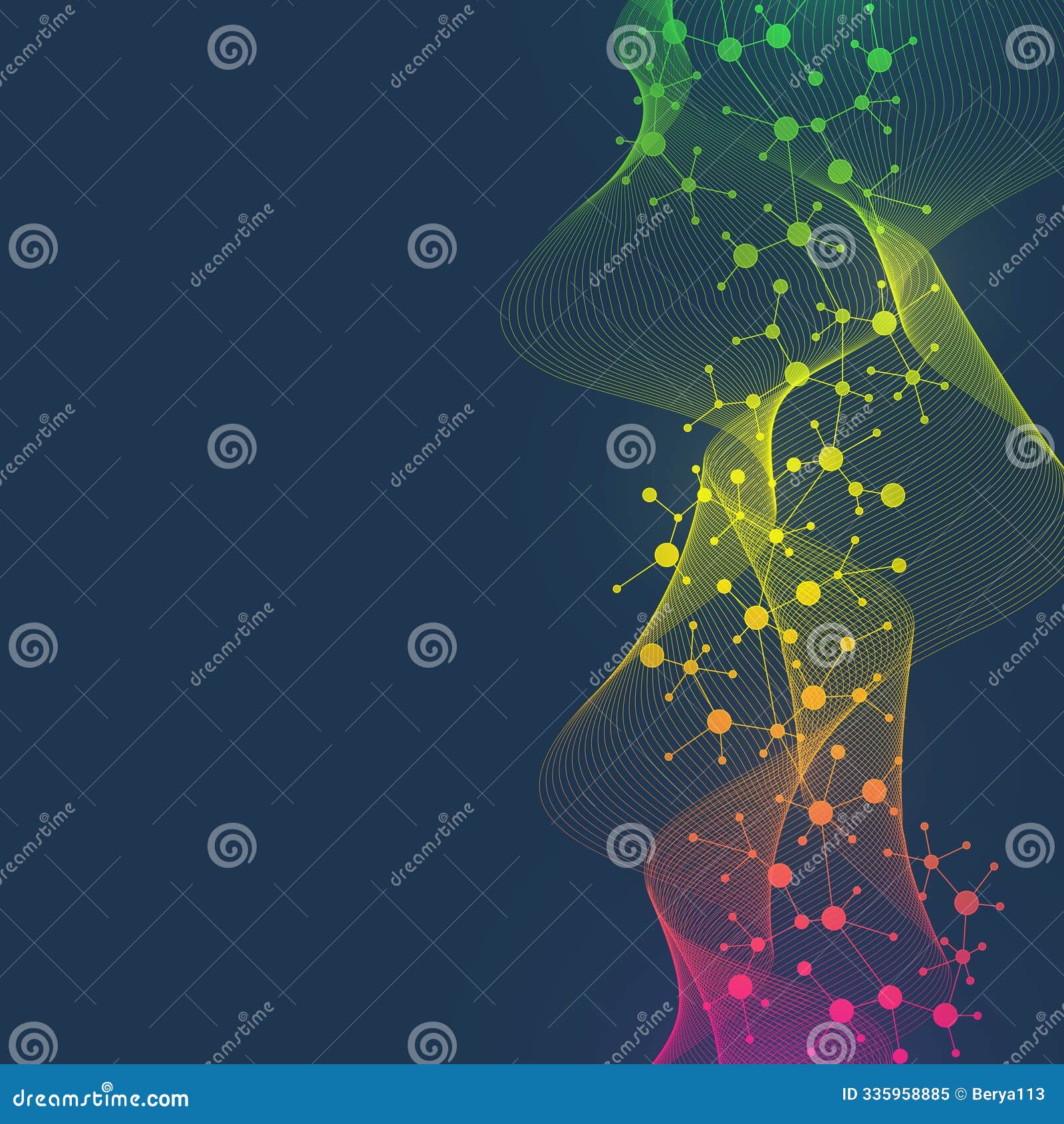 Molecular Abstract Structure Background. Scientific Vector Illustration ...