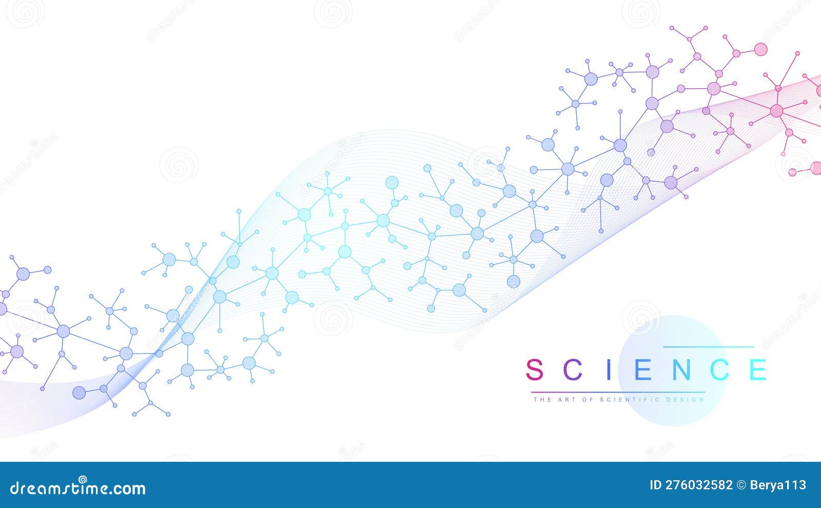 Molecular Abstract Structure Background. Scientific Vector Illustration ...