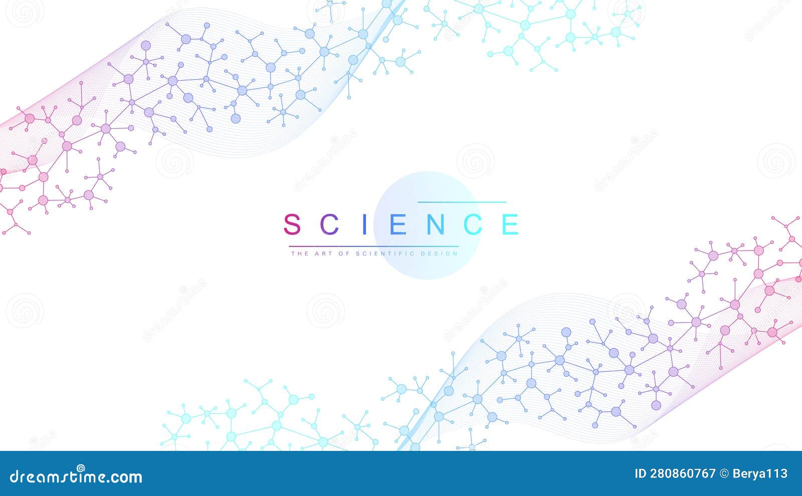 Molecular Abstract Structure Background. Scientific Vector Illustration ...