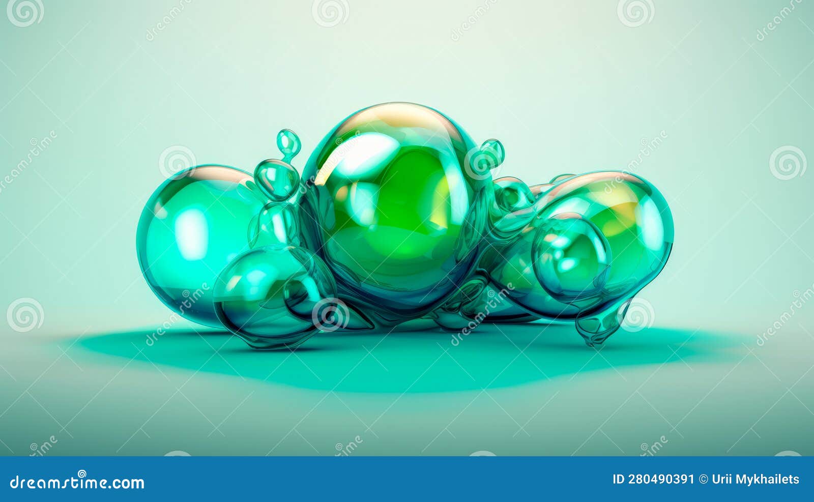 Molecular Aqua Burst stock illustration. Illustration of background ...