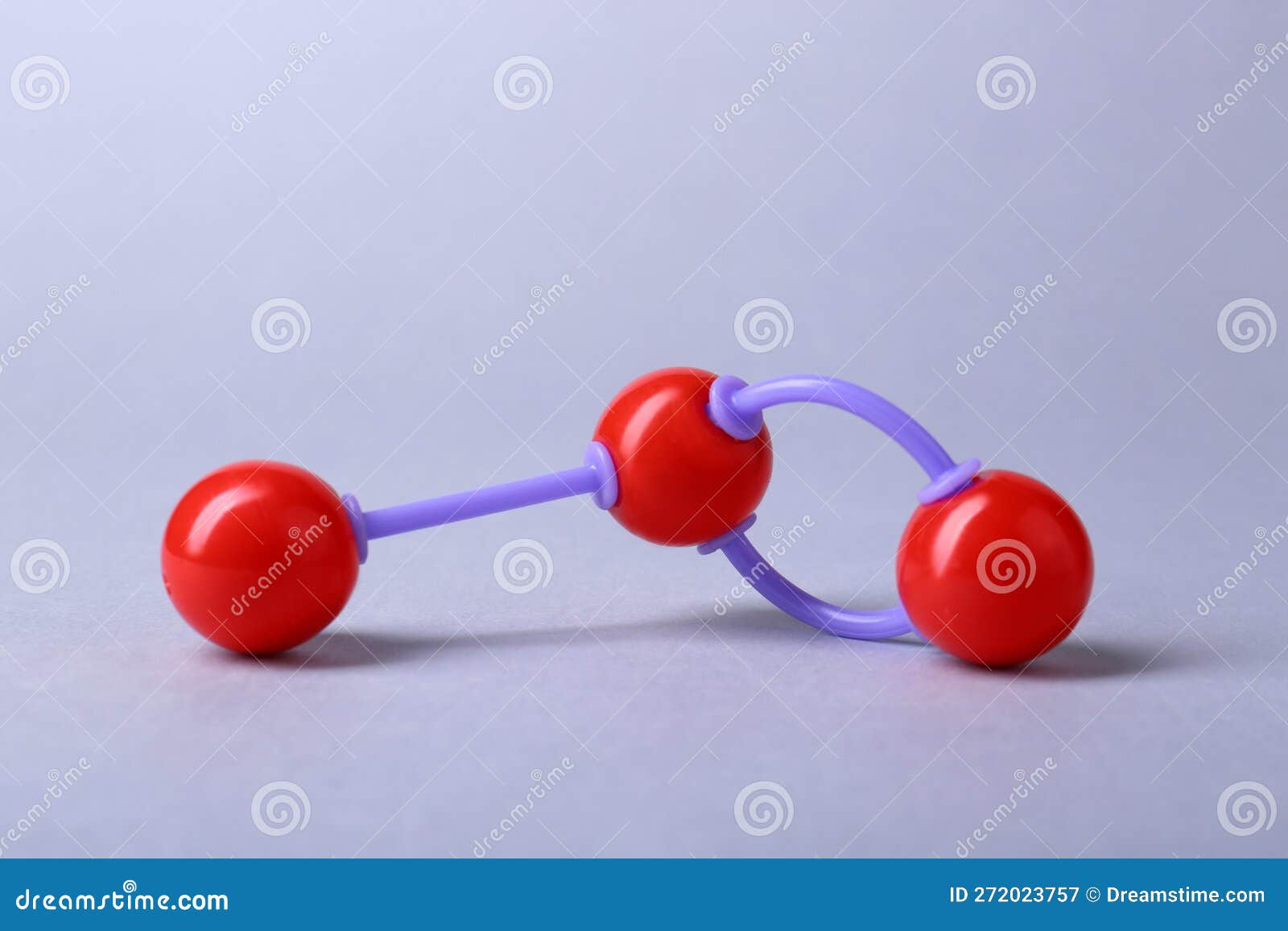 Molecular Atom Model On Light Grey Background. Chemical Structure ...