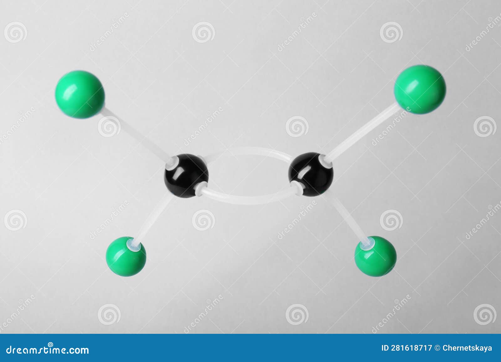 Molecular Atom Model On Light Grey Background. Chemical Structure ...