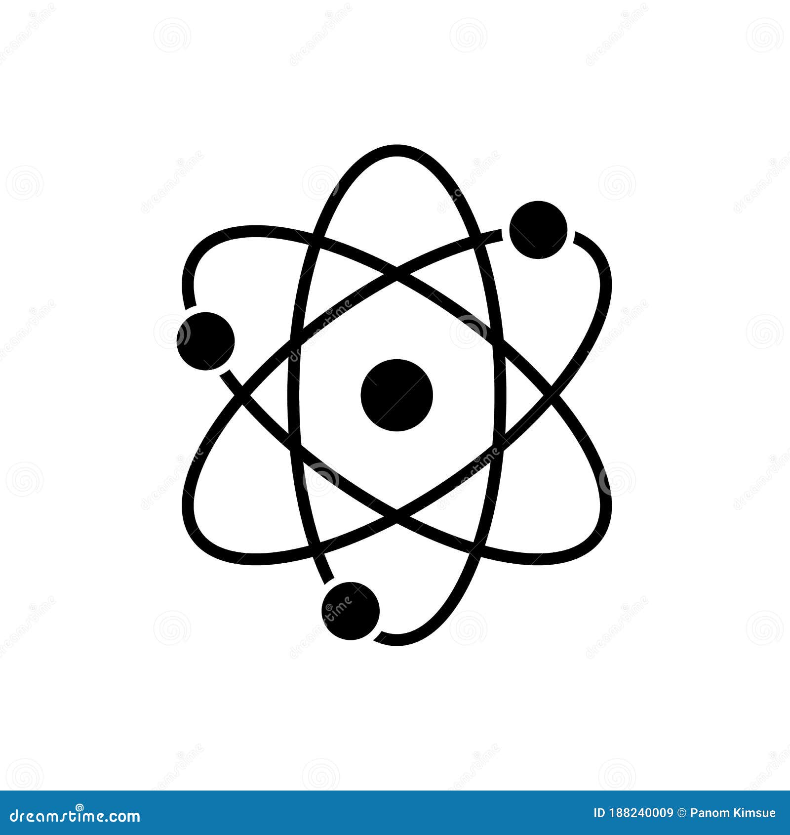 Molecular Atom Neutron Laboratory Icon Vector Physics Science Model for ...