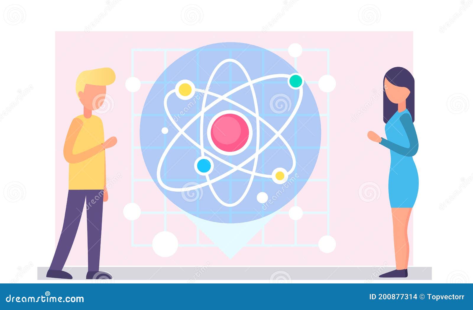 Molecular Atom And The Scientists. Structure Of The Smallest Particle ...