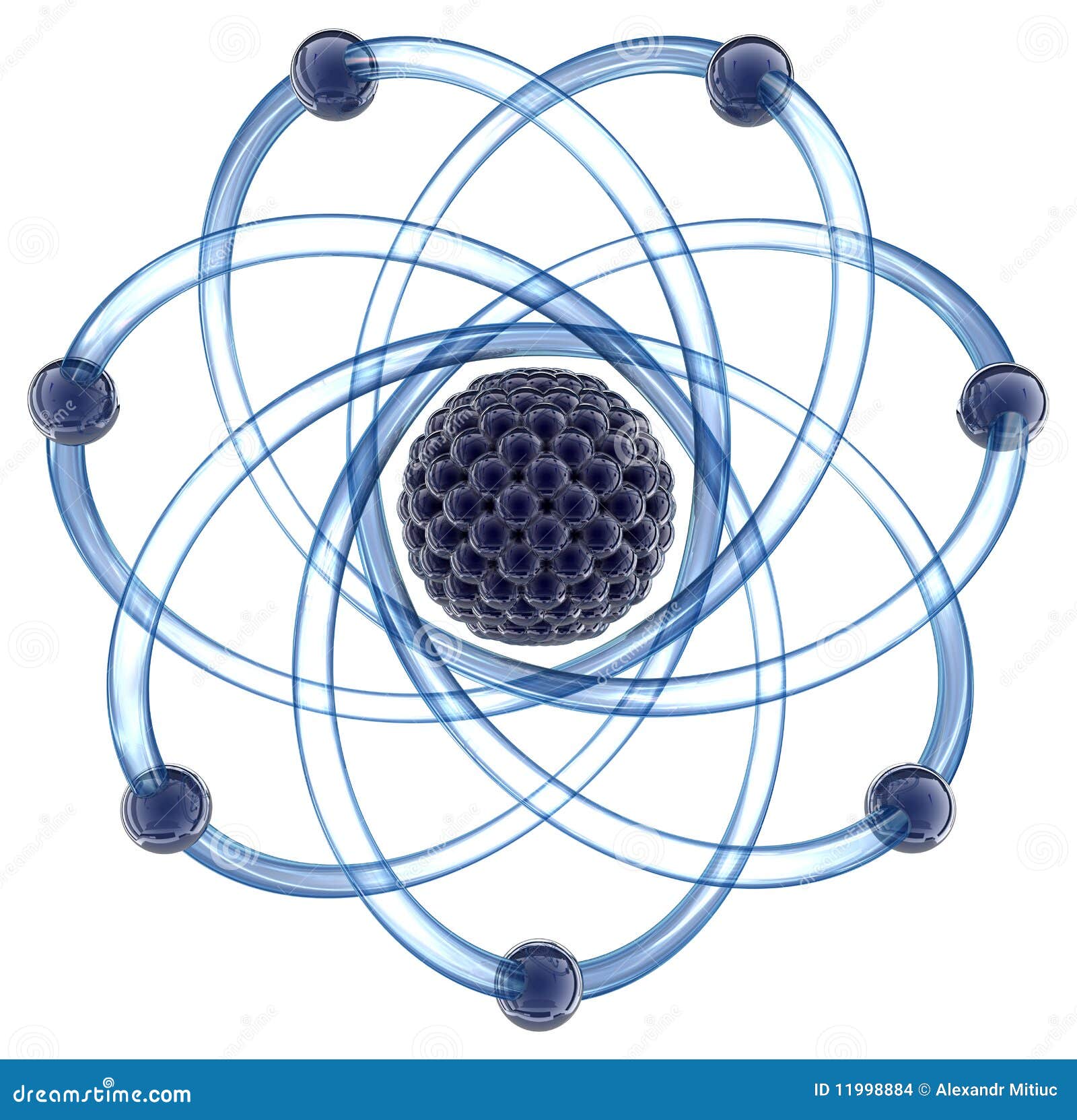 Molecular Atom on a White Background Stock Illustration - Illustration ...