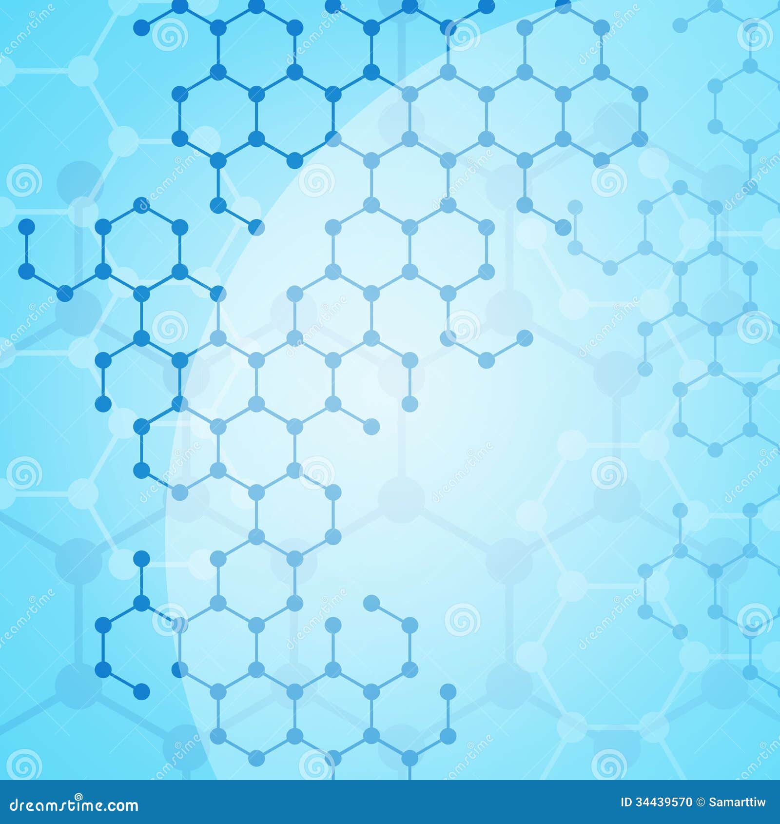 Molecular background stock vector. Illustration of hexagon - 34439570