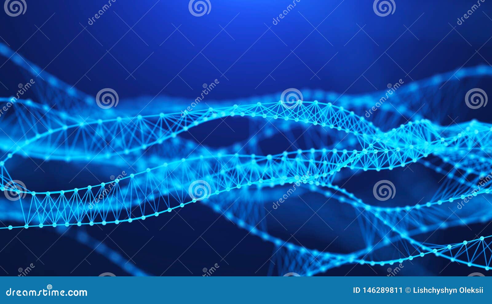 Molecular Background With DNA. Network Concept With Connecting Dots And ...