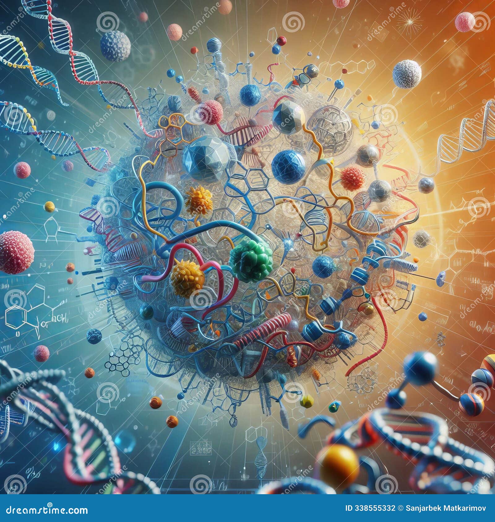 Molecular Biology D Models of Molecular Structures Helping in Th Stock ...