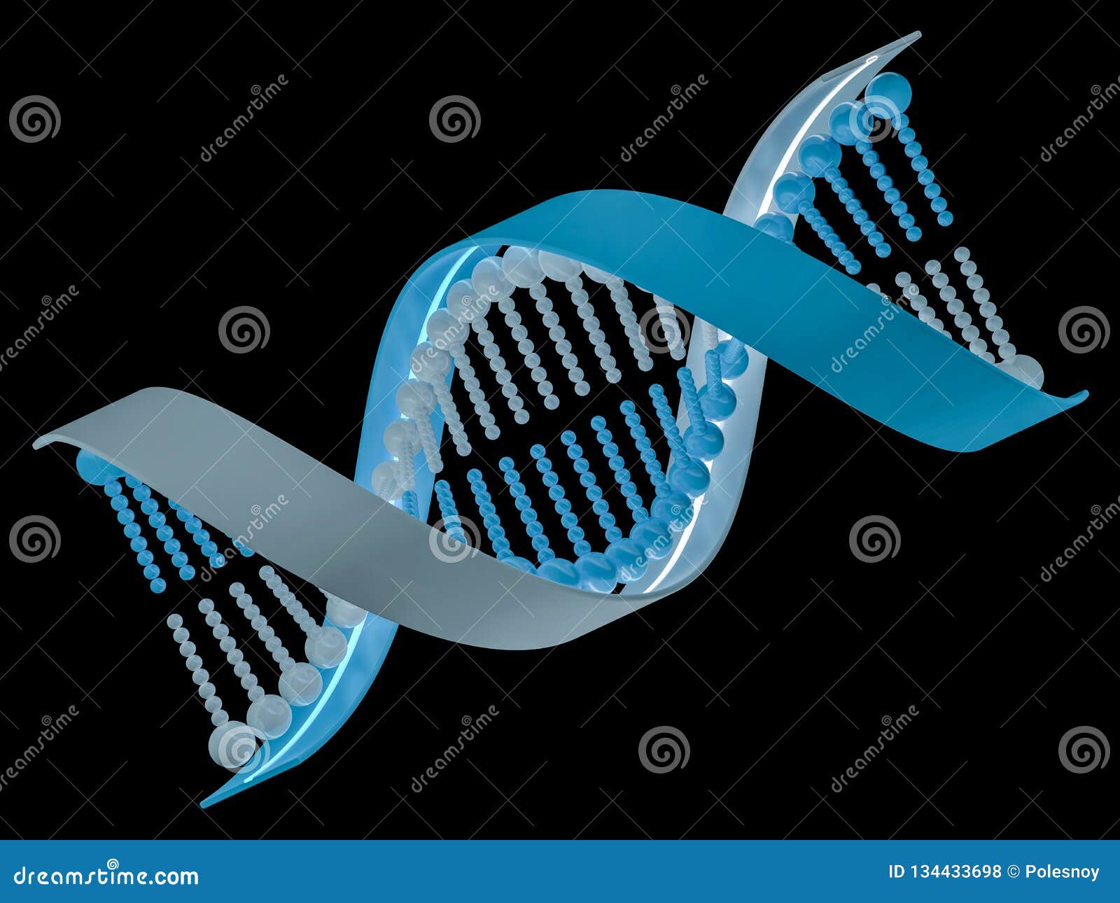 Molecular Biology, Genetics and Medical Concept. 3D Stock Illustration ...