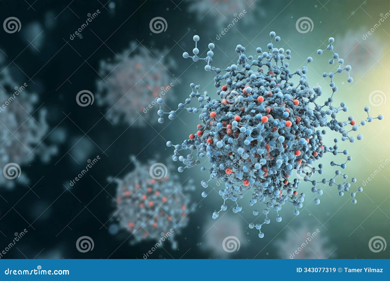Molecular Biology, Genetics and Medical Concept. 3D Rendering Stock ...
