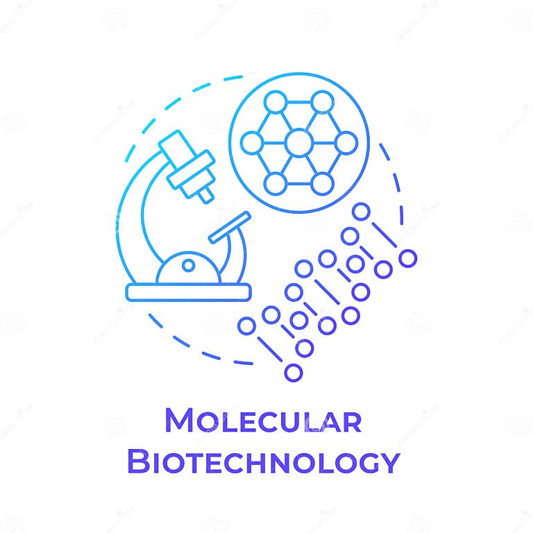 Molecular Biotechnology Blue Gradient Concept Icon Stock Vector - Illustration of abstract ...