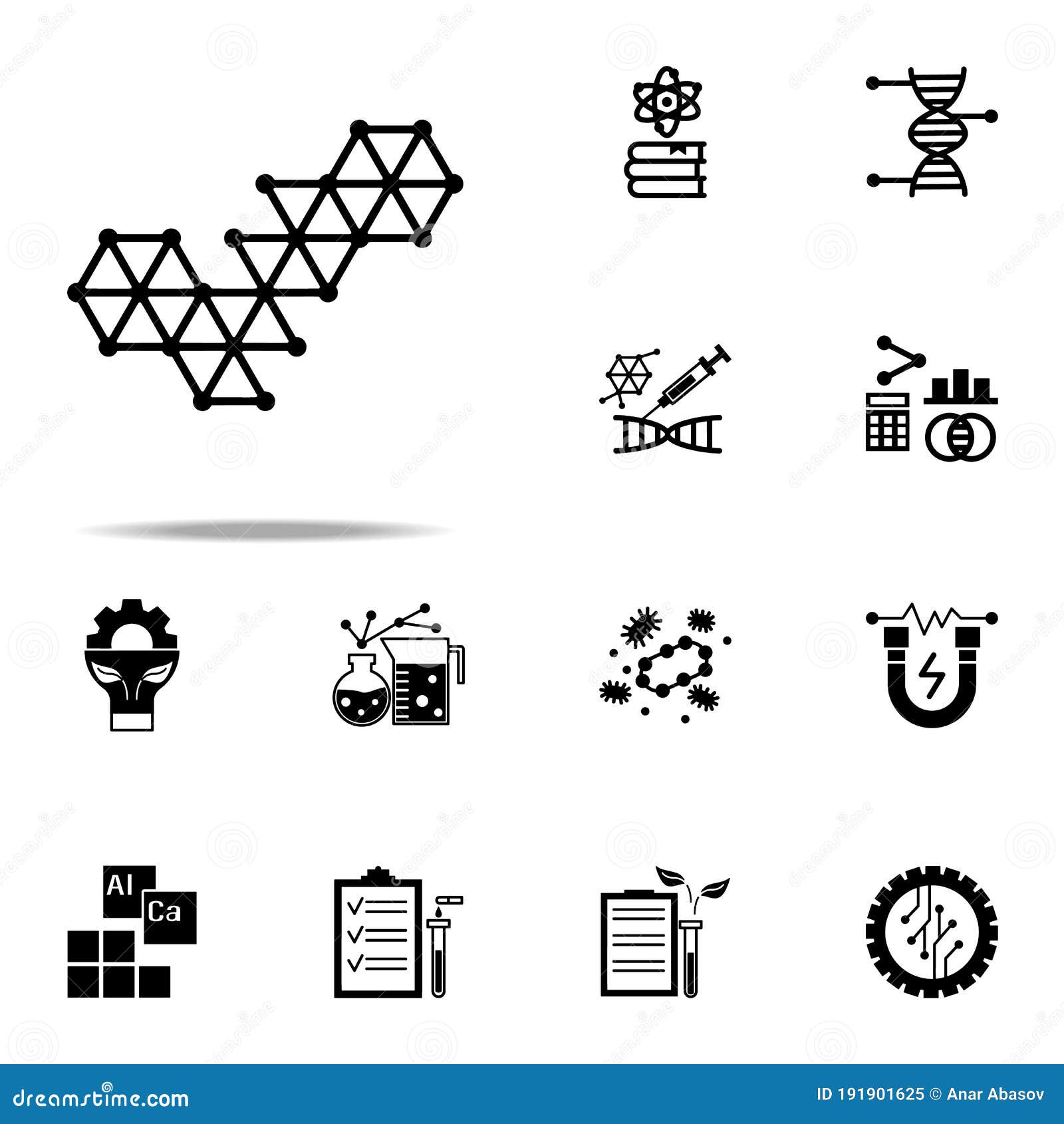 Dna Icon, Genetics Human Chromosome Symbol On Gold And White Background ...