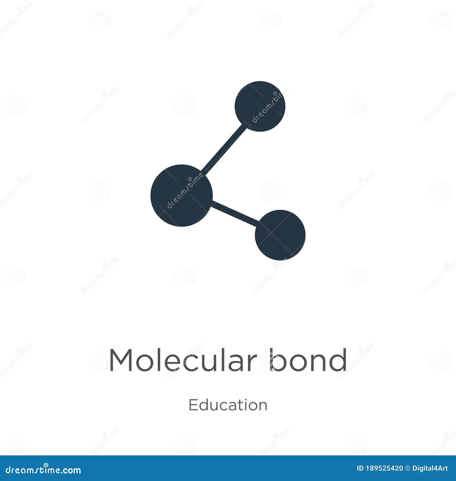 Molecular Bond Icon In Trendy Design Style. Molecular Bond Icon ...