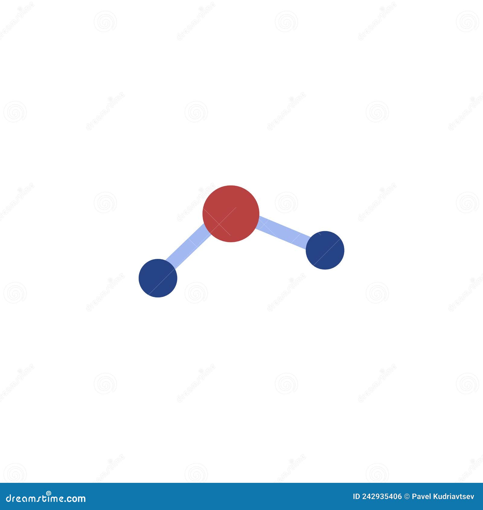 Molecular Bond of Nucleus To Atom Flat Vector Illustration Isolated on ...
