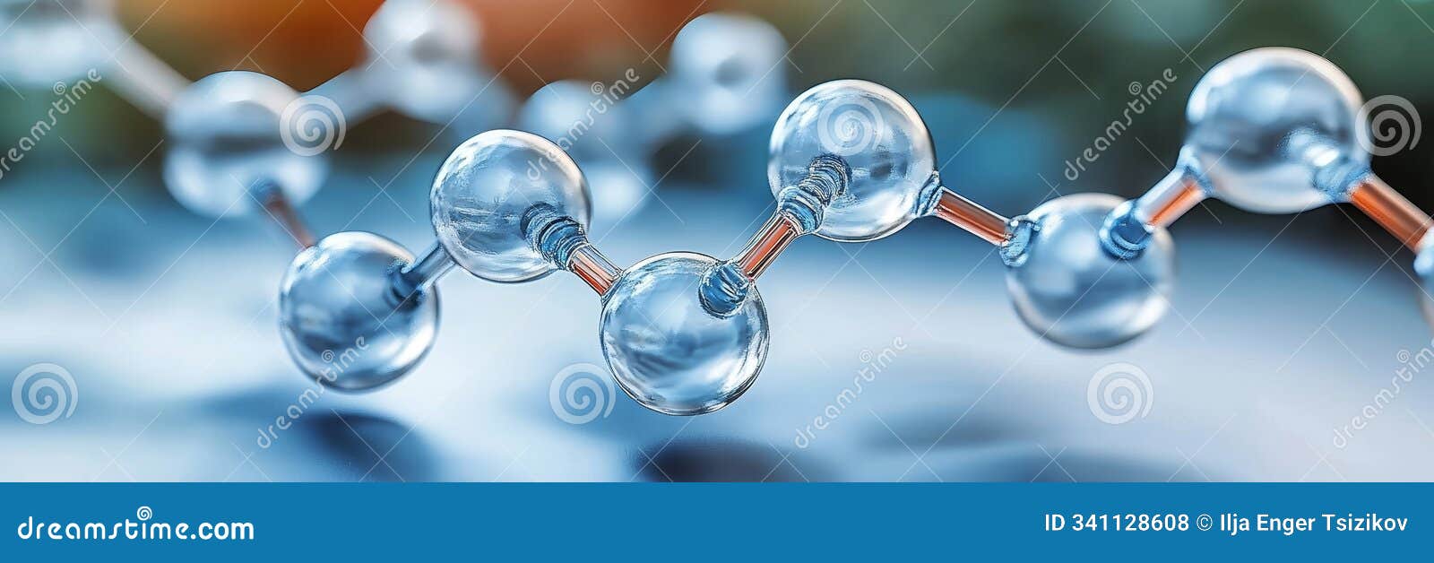 Molecular Chain Connection, Network, Science Concept. Structure of ...