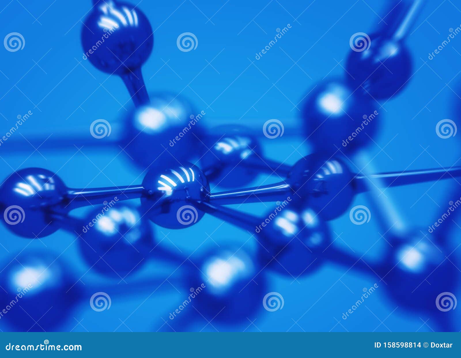 Molecular Chemical Physical Bonds, Atomic Particles Stock Illustration ...