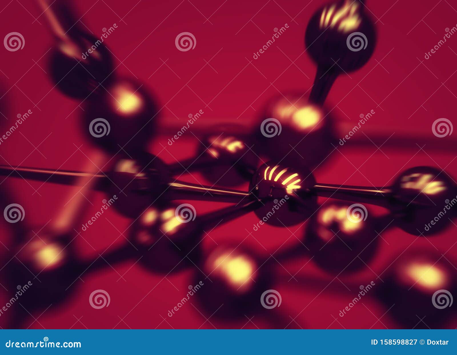 Molecular Chemical Physical Bonds, Atomic Particles Stock Illustration ...