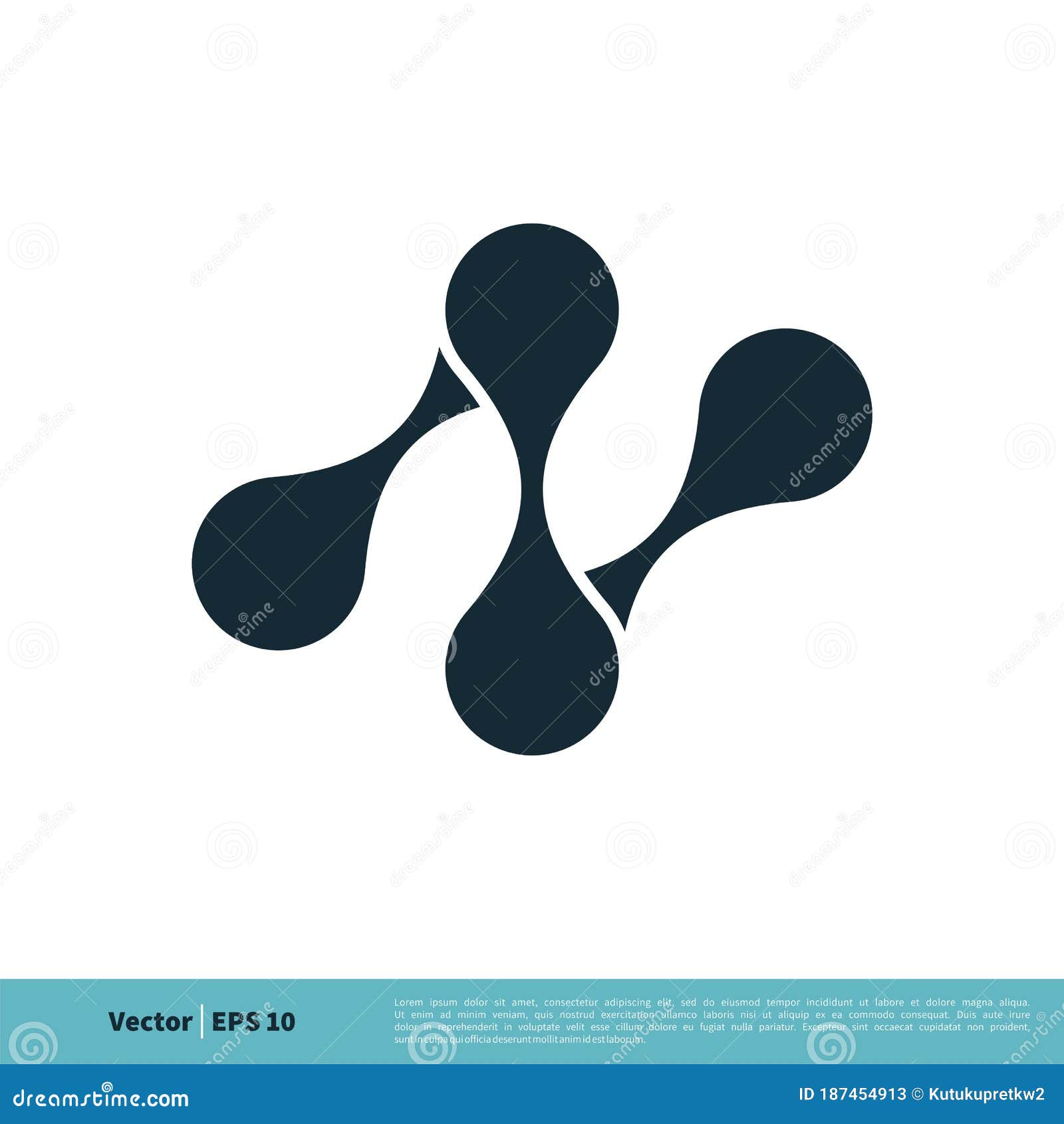 Molecular Chemistry N Letter Icon Vector Logo Template Illustration ...