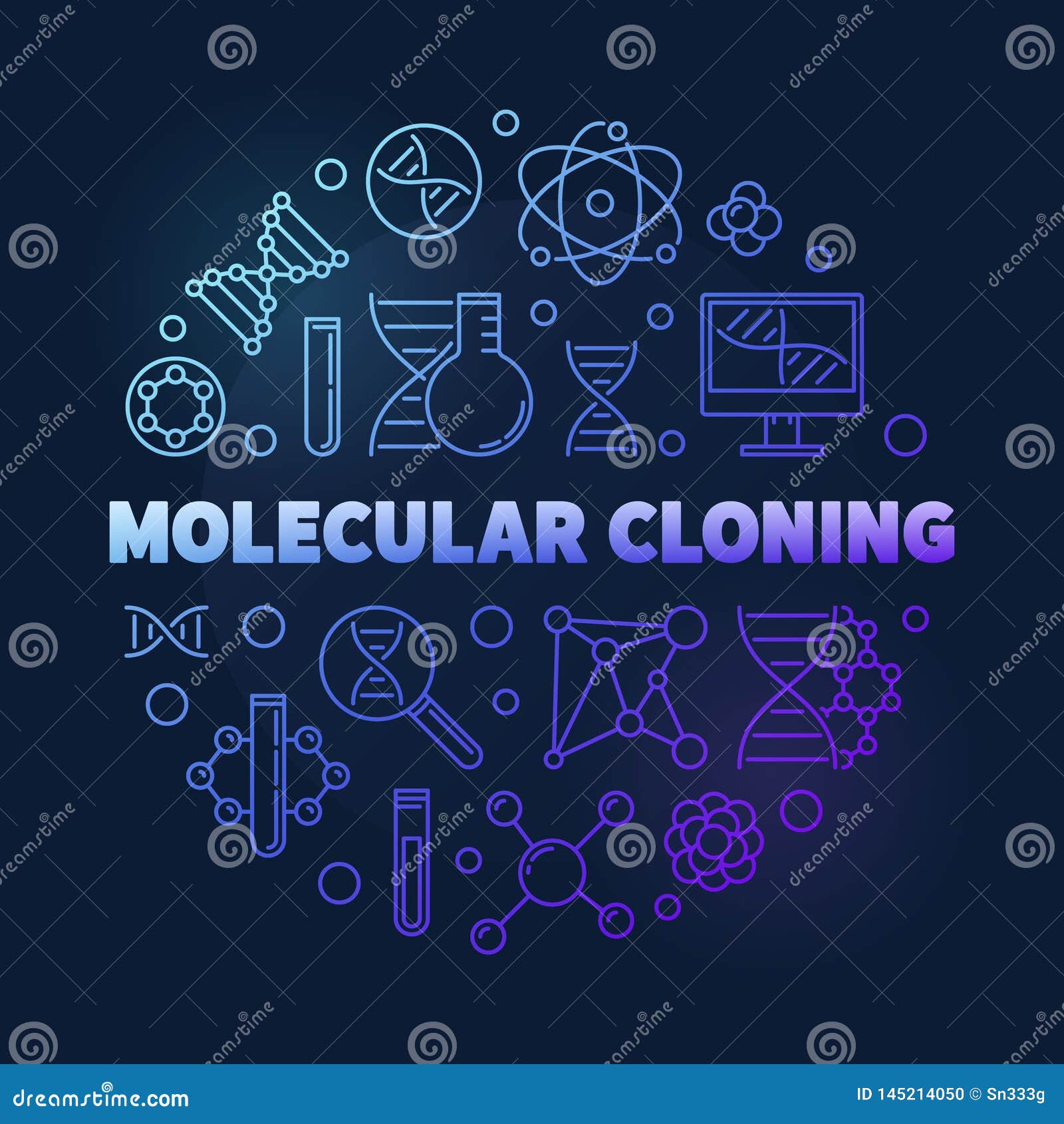 Molecular Cloning Vector Outline Round Illustration | CartoonDealer.com ...