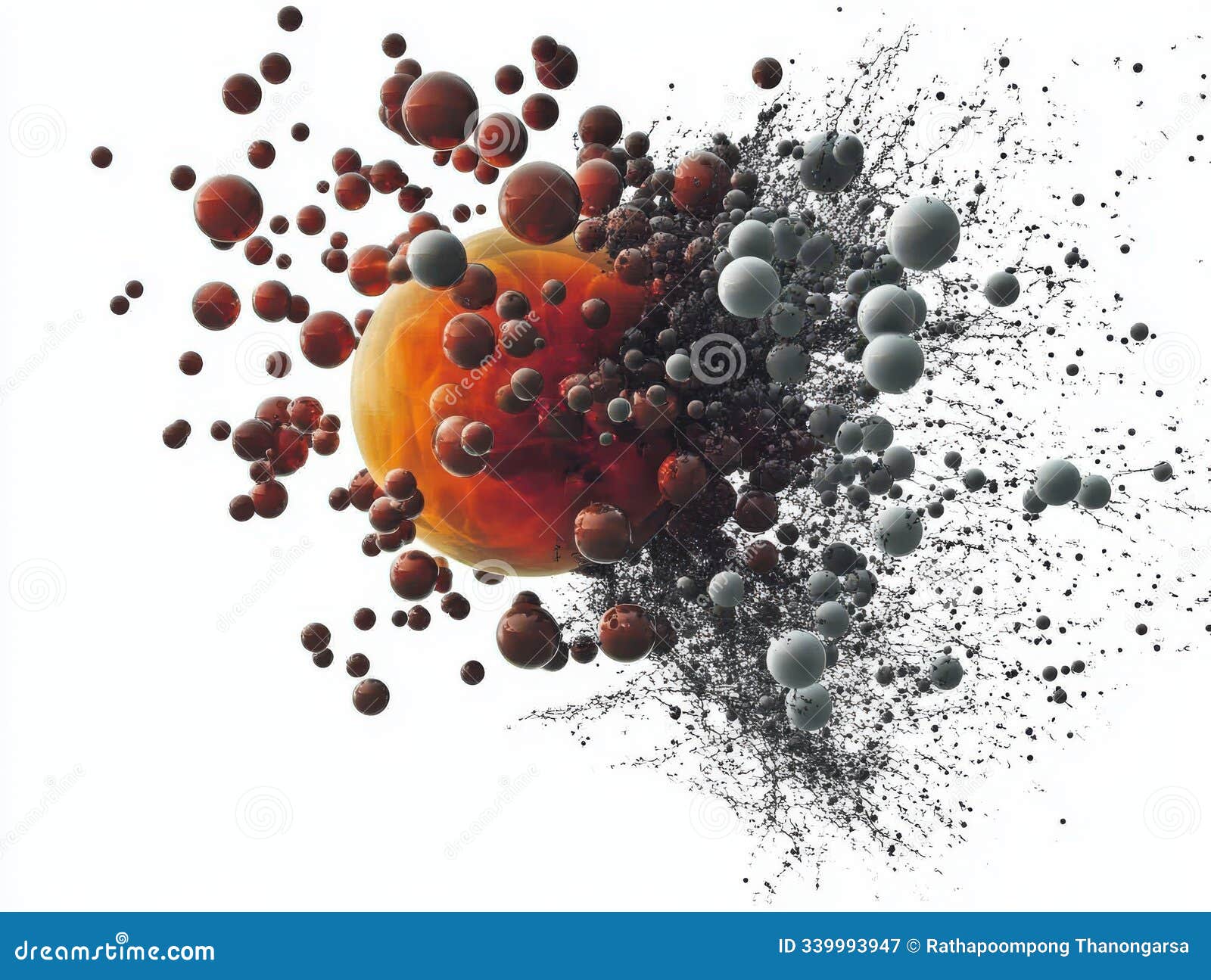 Molecular Collision Concept Stock Image - Image of chemistry ...