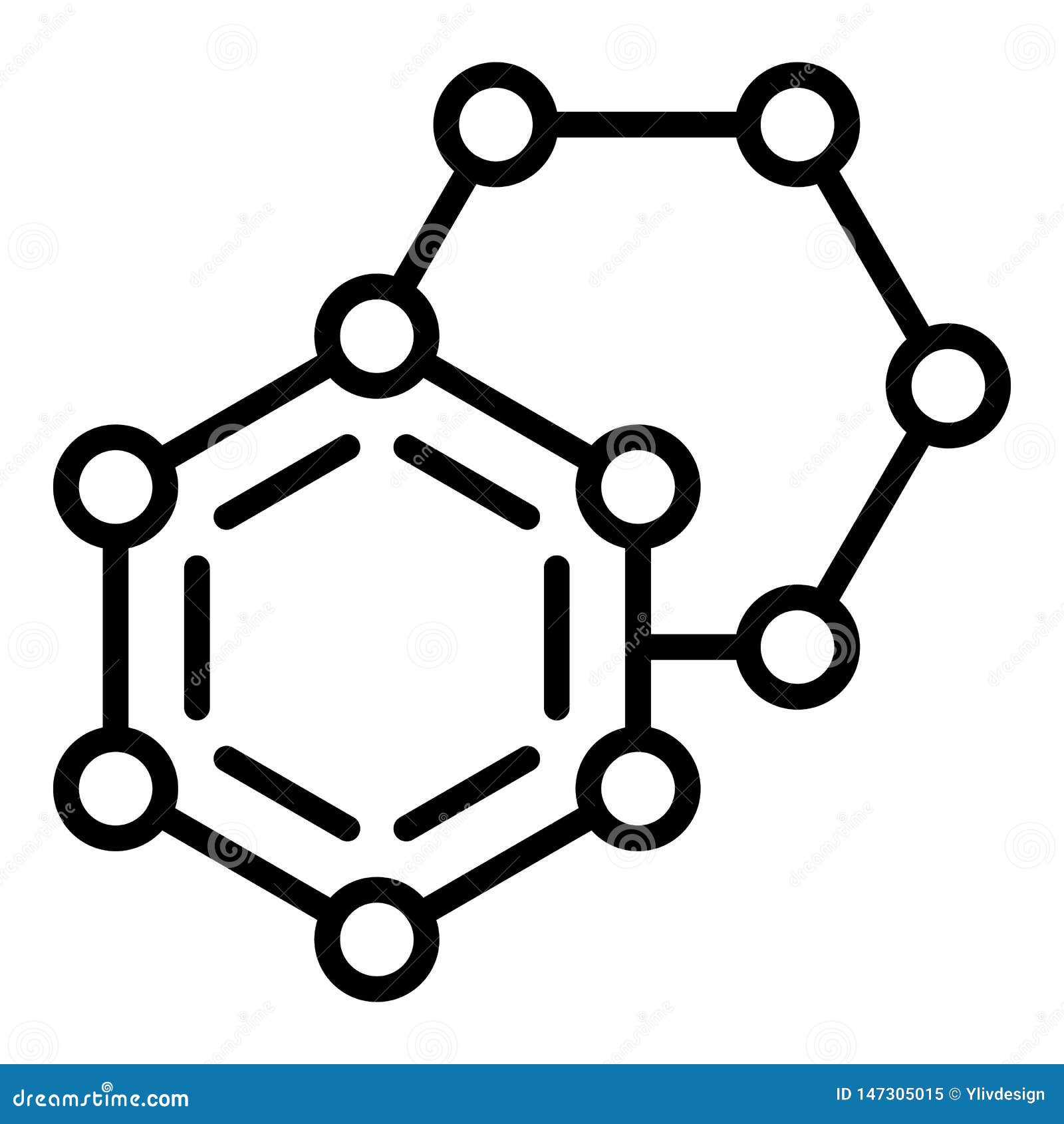 Molecular Compound Icon, Outline Style Stock Vector - Illustration of ...