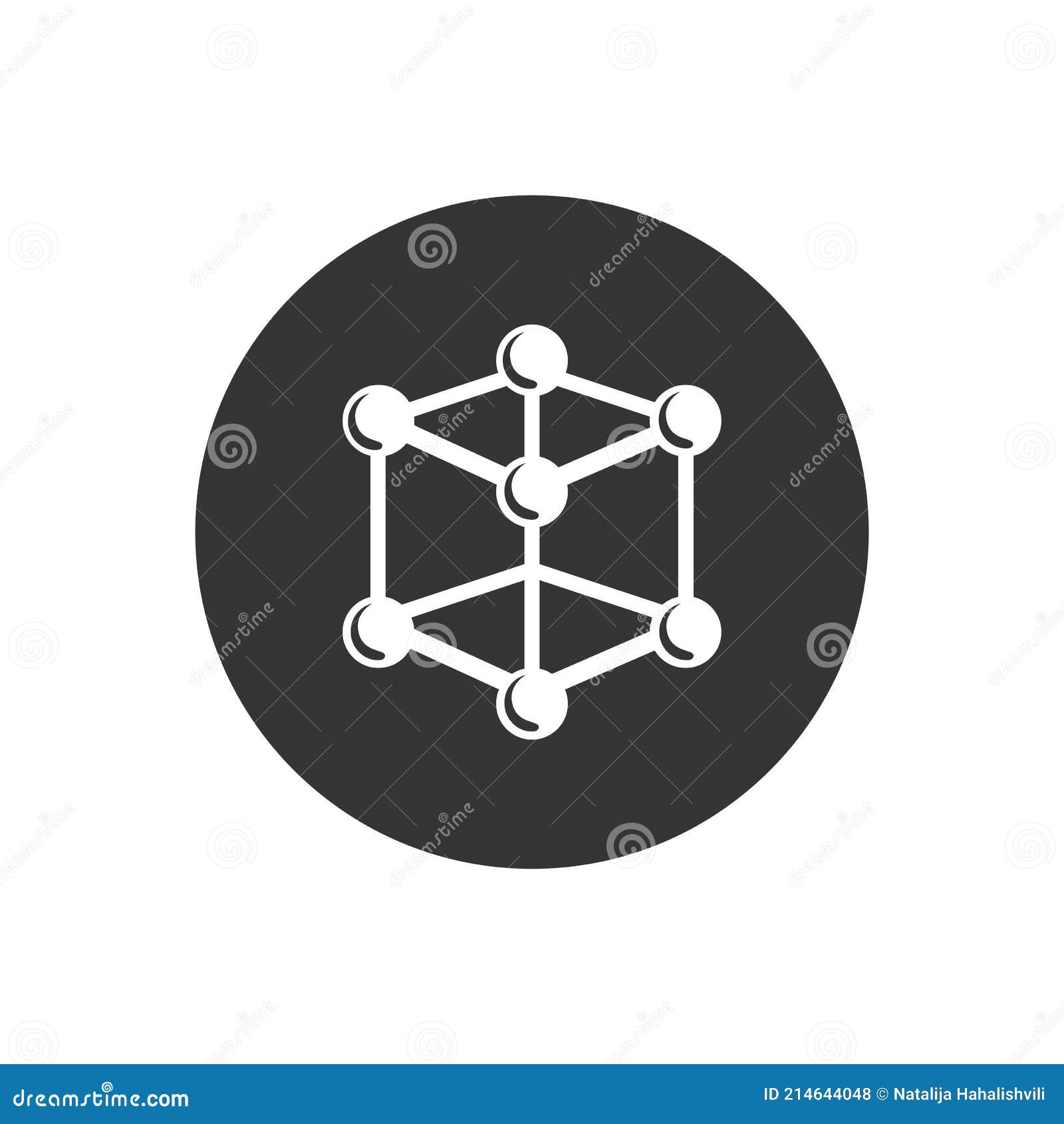 Molecular Compound Vector in Modern Flat White Icon Stock Vector ...