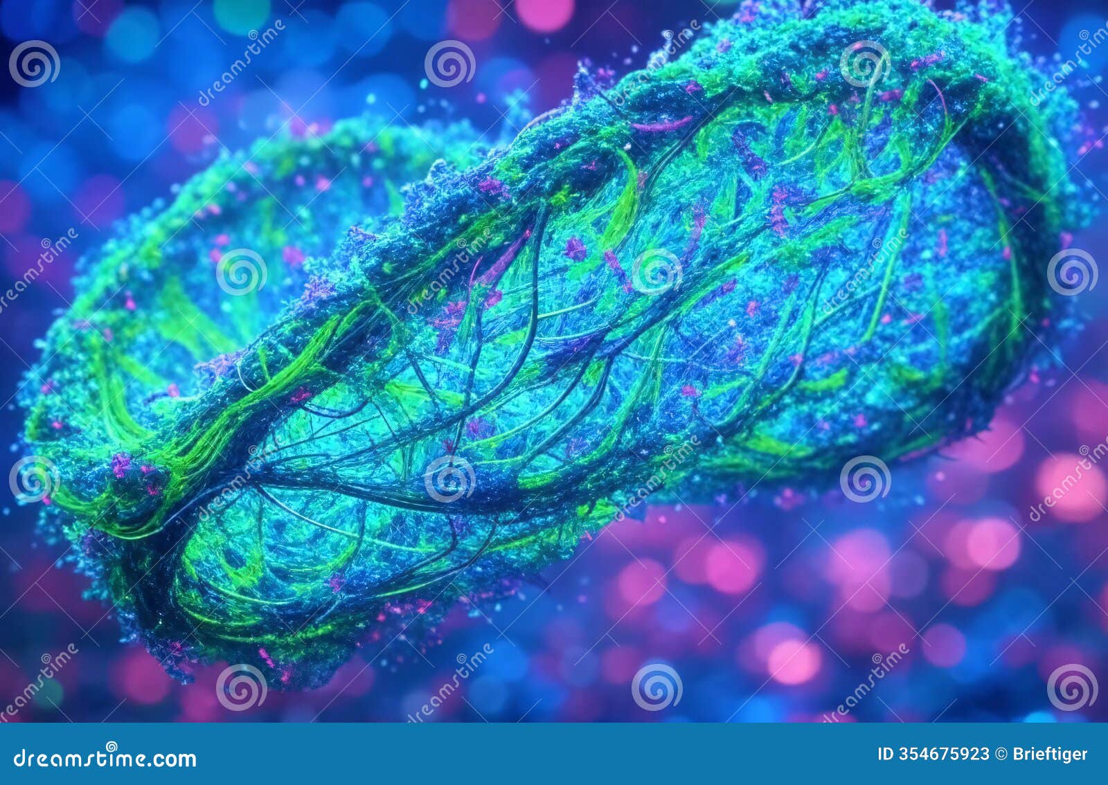 Bioluminescent Chromatin: a Conceptual DNA Visualization Stock ...