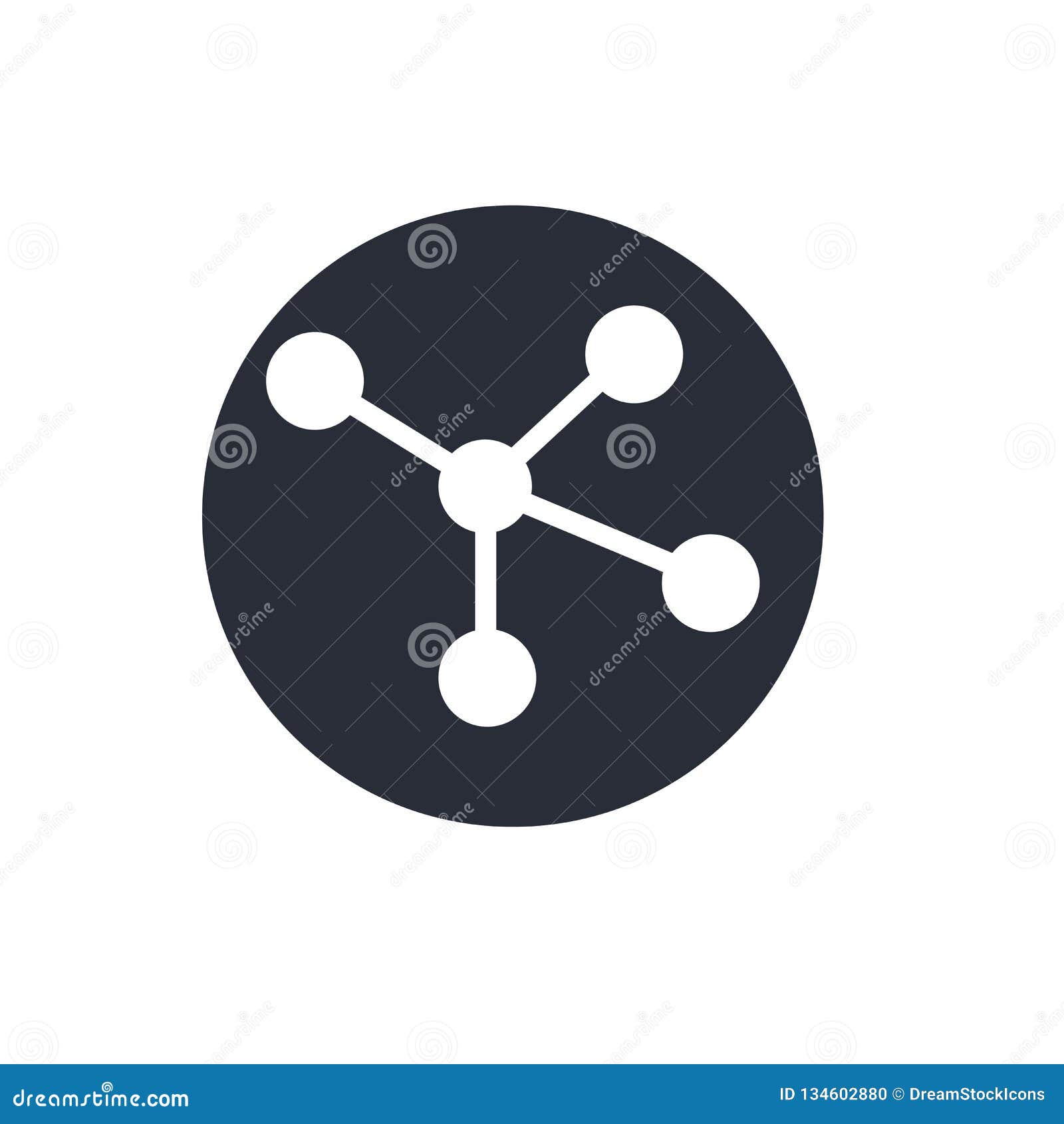 Molecular Configuration Icon Vector Sign and Symbol Isolated on White ...