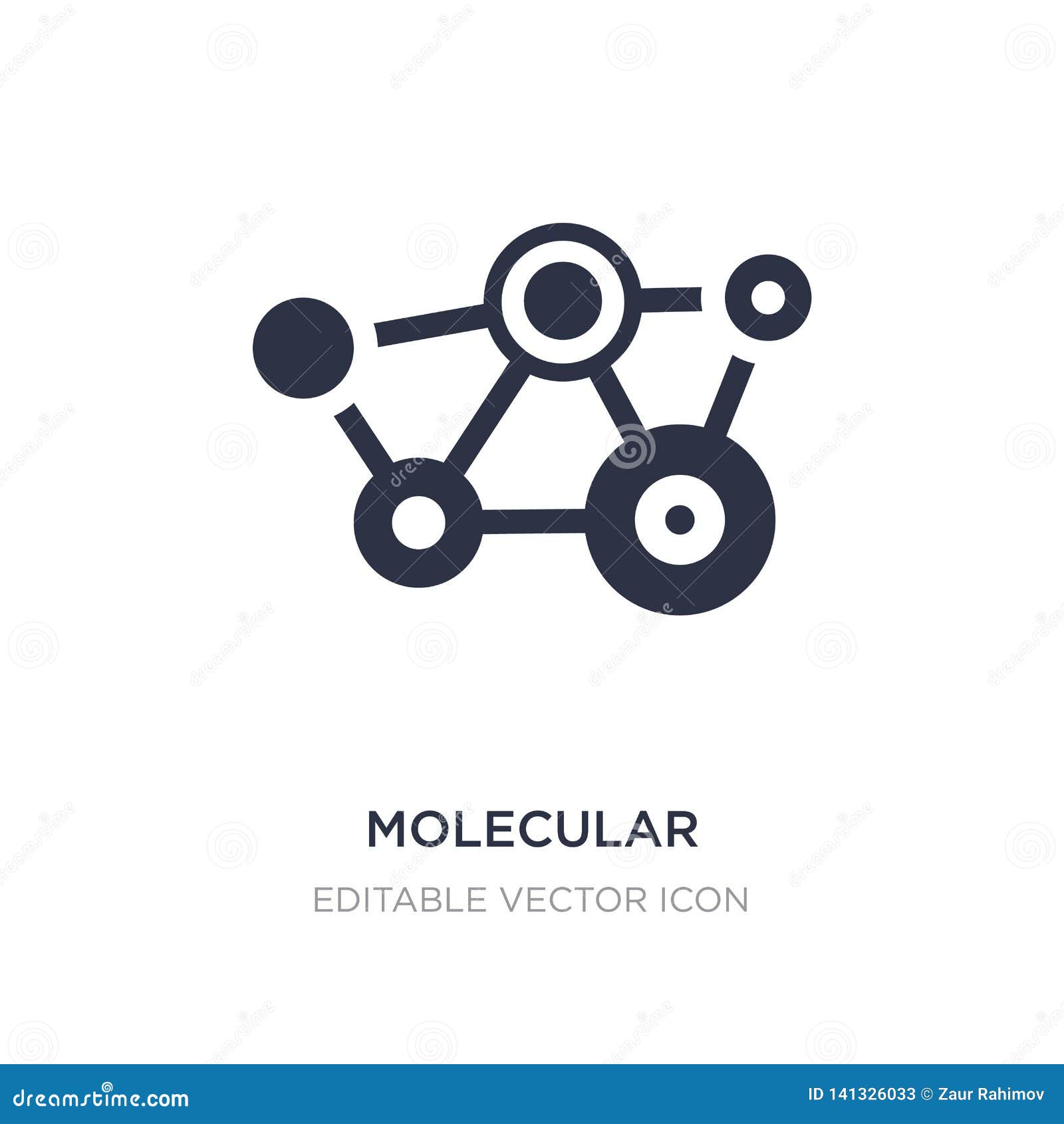 Molecular Configuration Icon on White Background. Simple Element ...