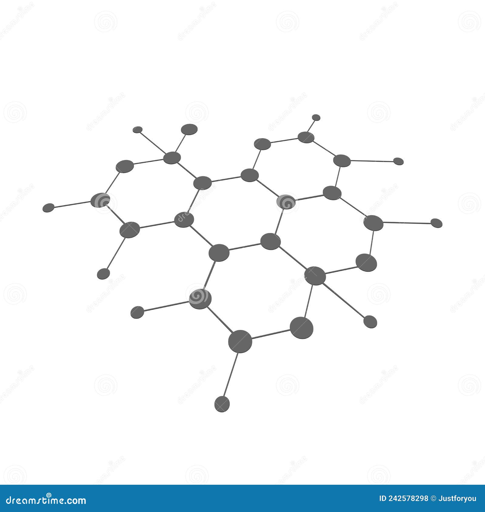 Molecular Connection Vector Illustration Isolated on White Background ...