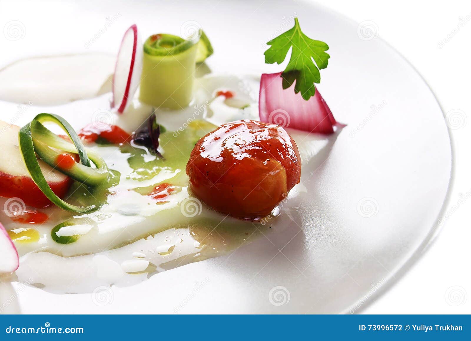 Molecular Cuisine Vegetable Salad Stock Photo - Image of elegance ...