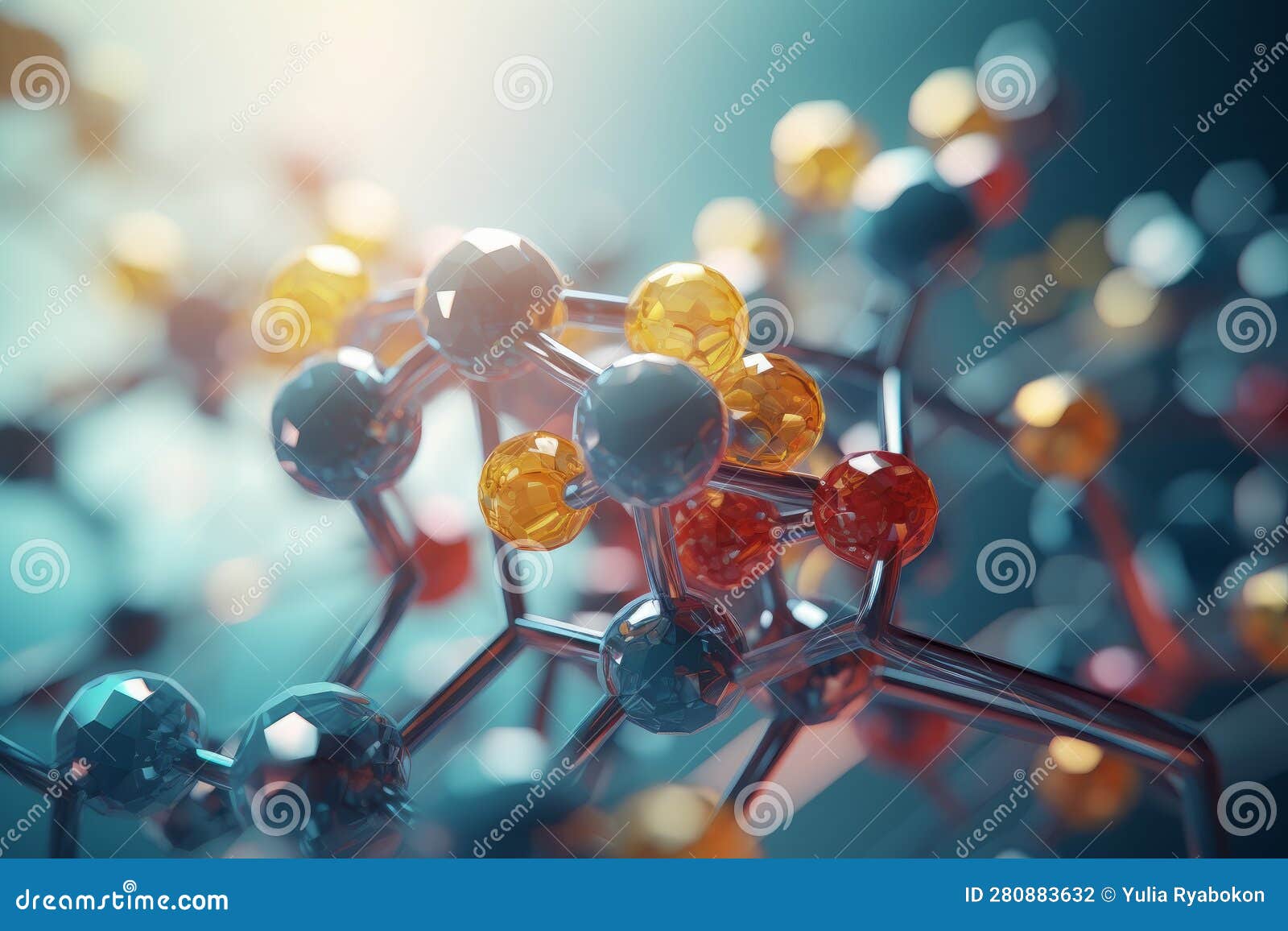 Molecular Design Closeup. Generate Ai Stock Illustration - Illustration ...