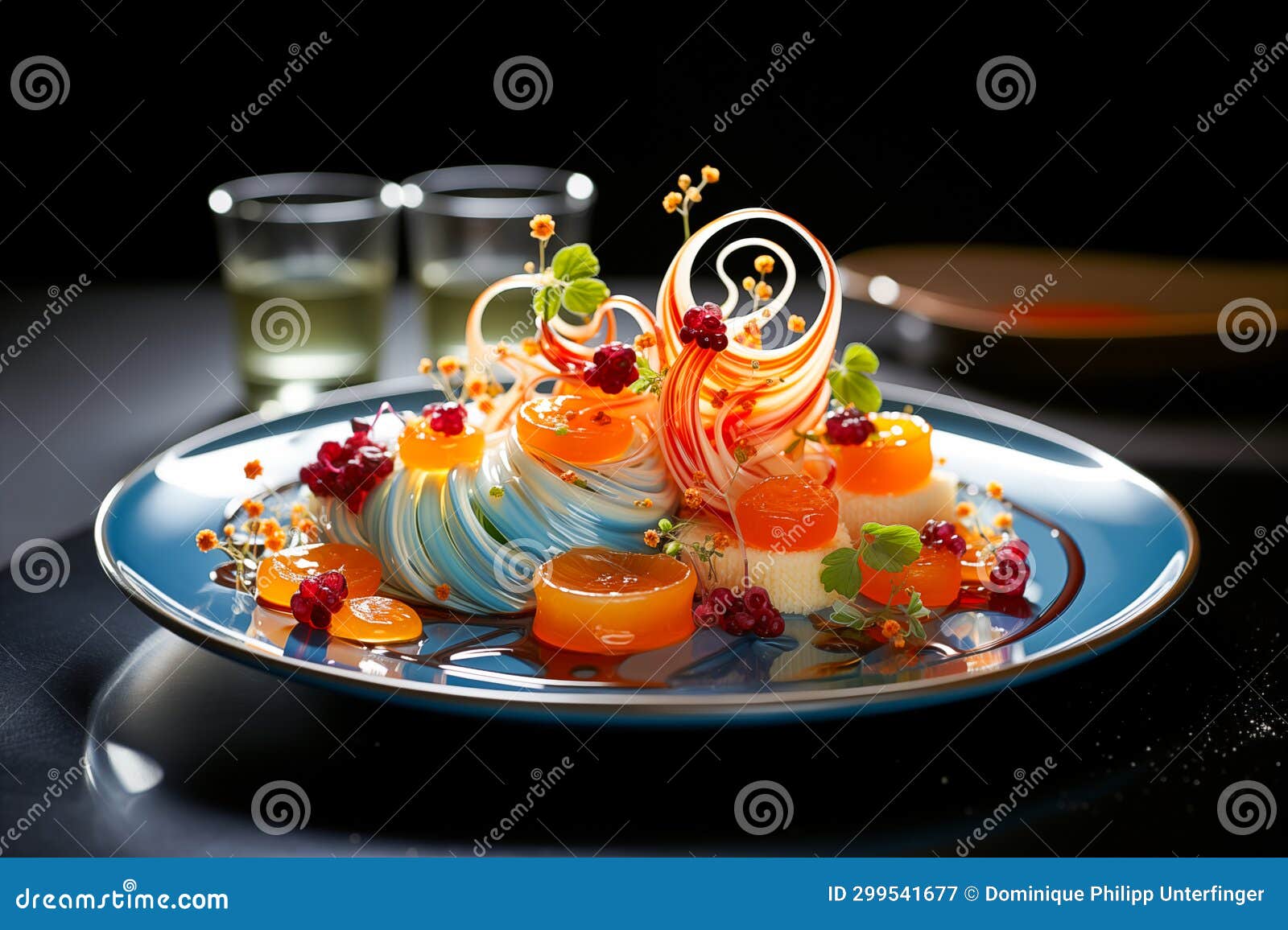 Molecular Dessert Presentation Innovating Sweet Culinary Artistry Stock ...